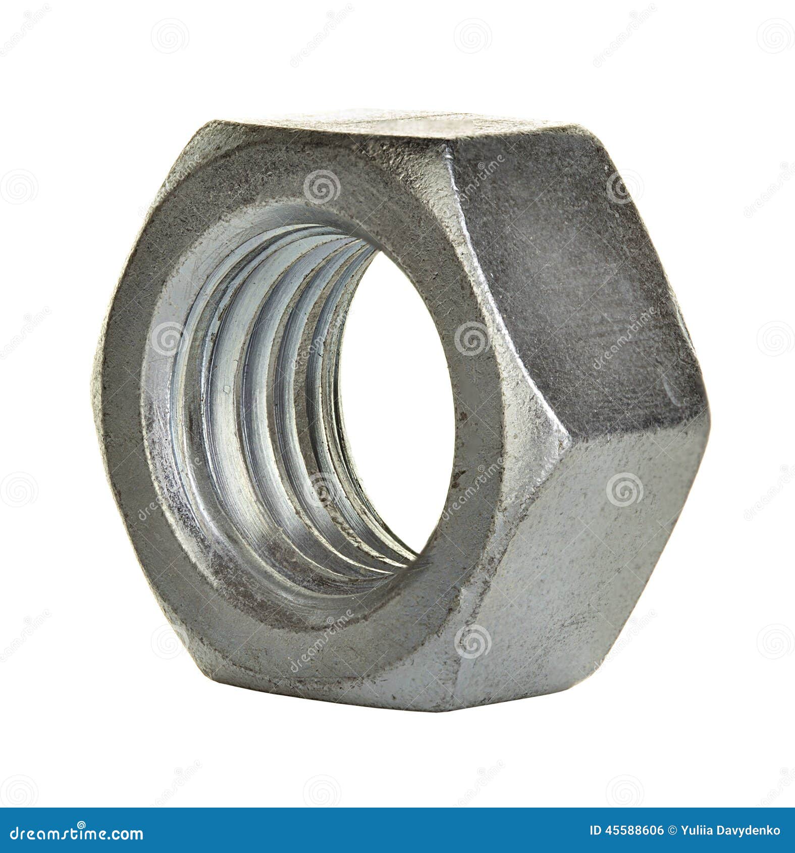 Metal Nut Isolated on White Stock Photo - Image of industry, rusty ...