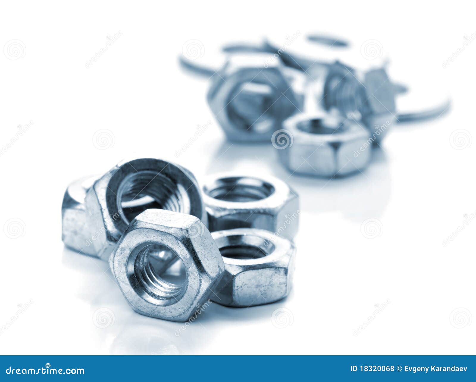 Metal nuts stock photo. Image of industrial, shiny, fitted - 18320068