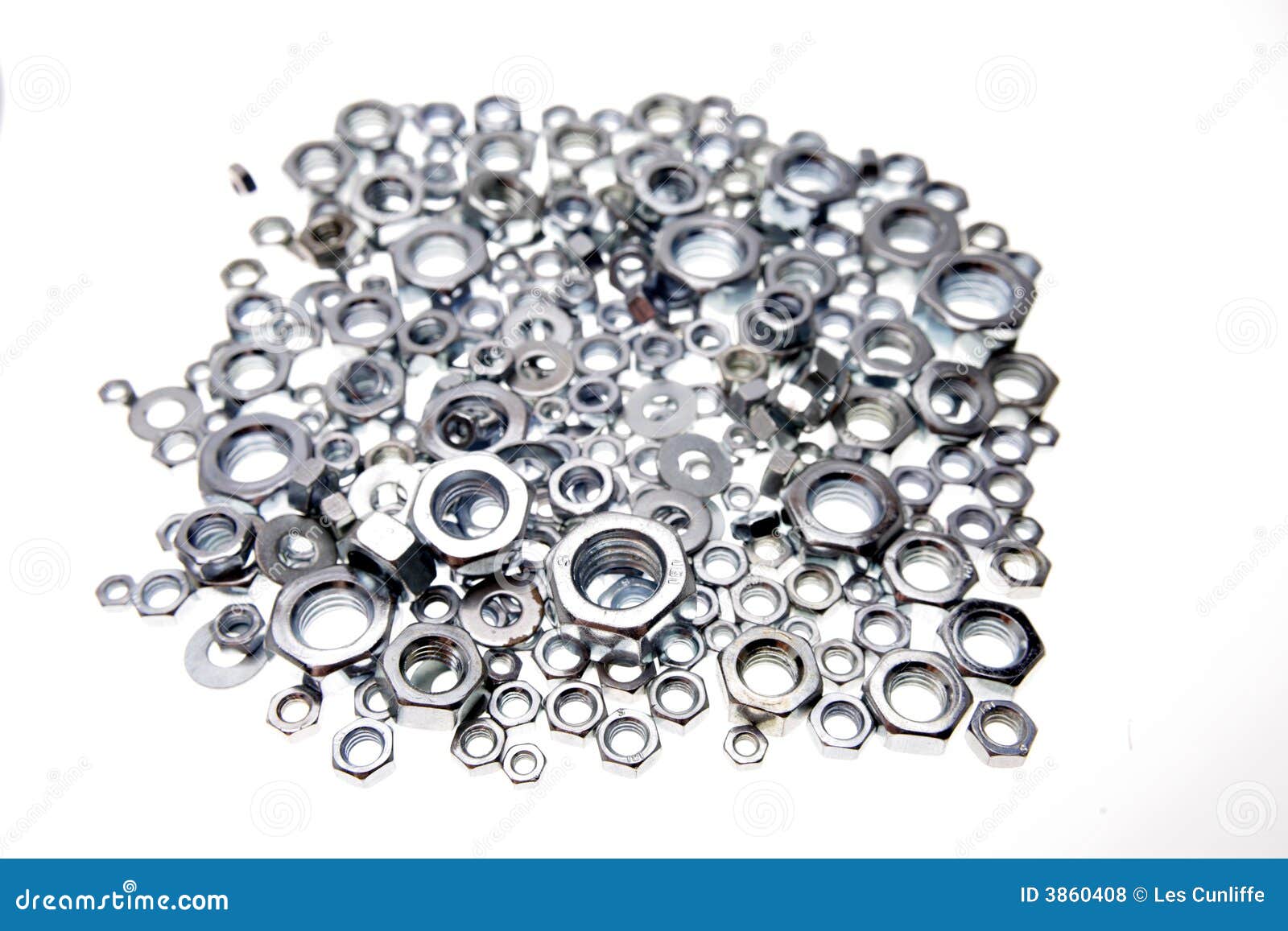 Metal nuts stock photo. Image of fasten, industrial, strength - 3860408