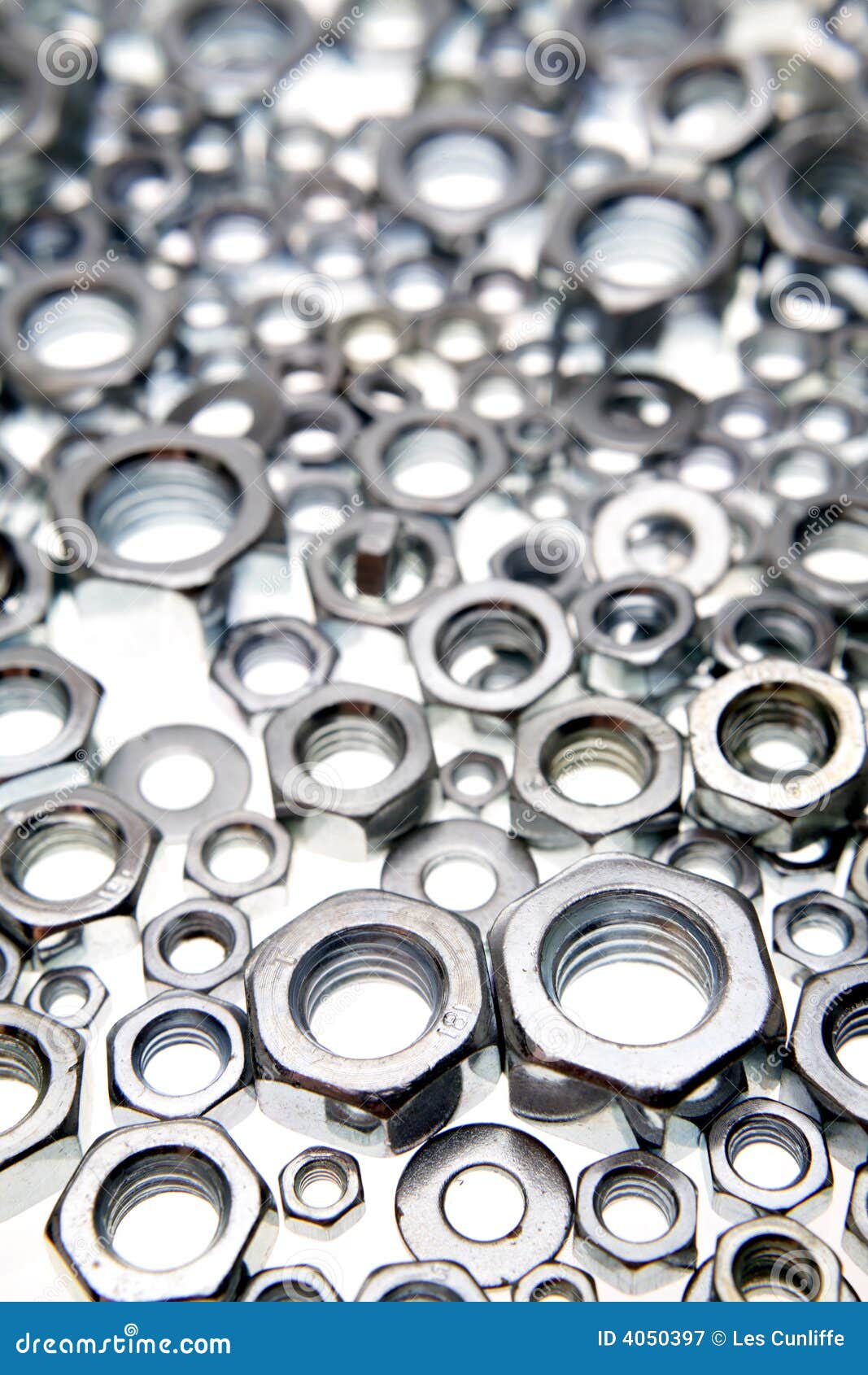 Metal nuts stock image. Image of fasteners, threads, metal - 4050397