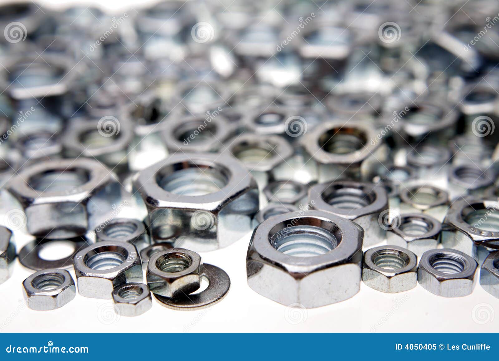Metal nuts stock image. Image of steel, close, nuts, strength - 4050405