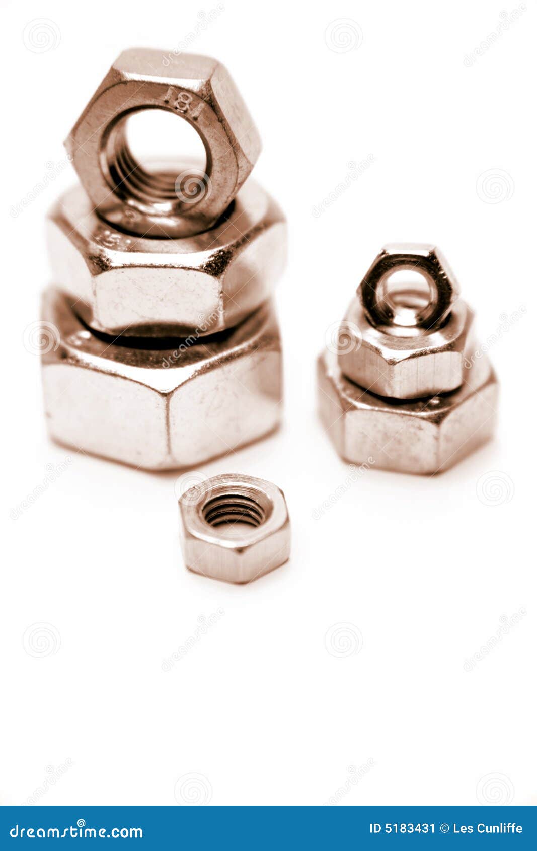 Metal nuts stock image. Image of close, fasteners, construction - 5183431