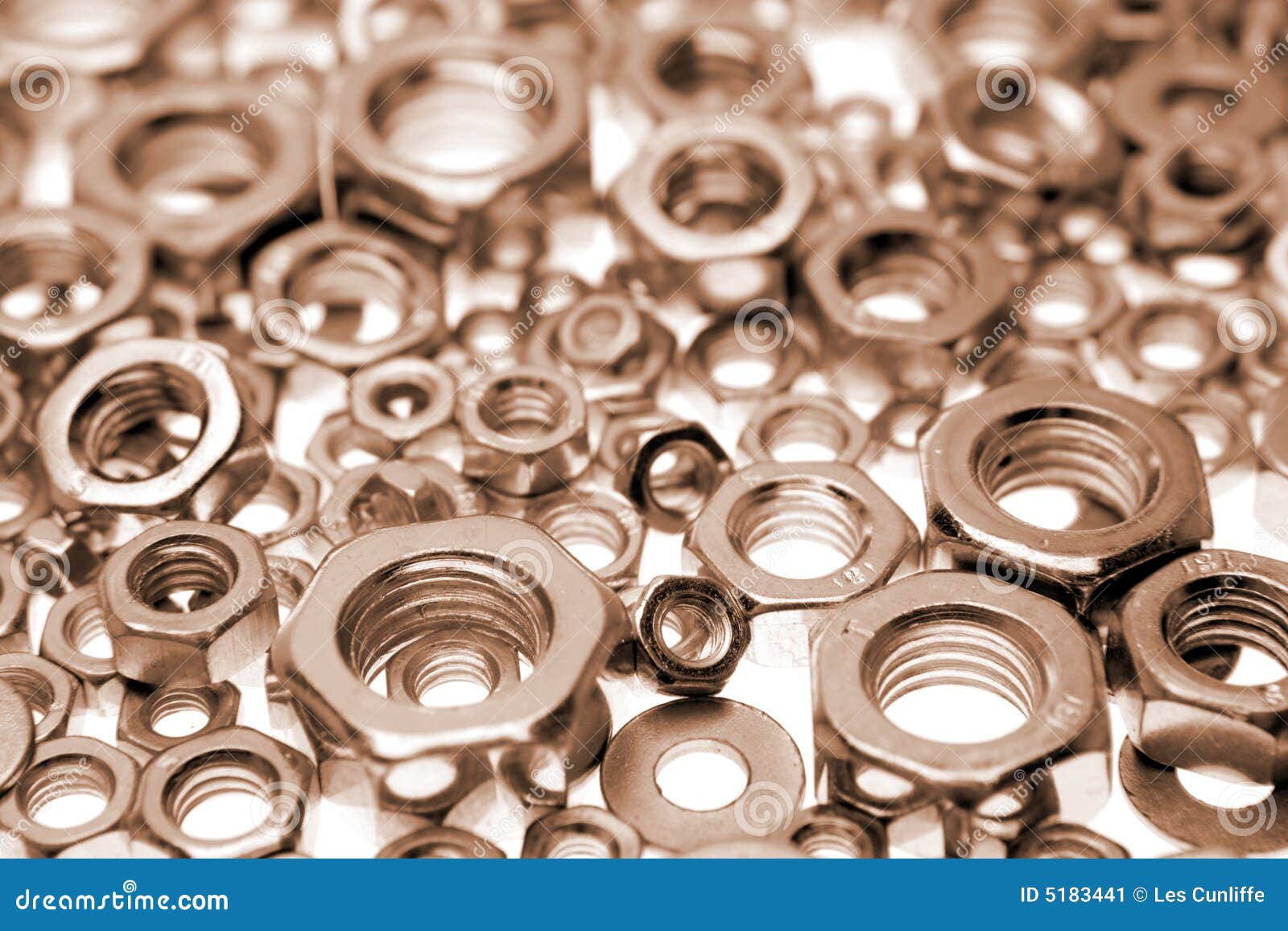 Metal nuts stock image. Image of indoors, strength, full - 5183441