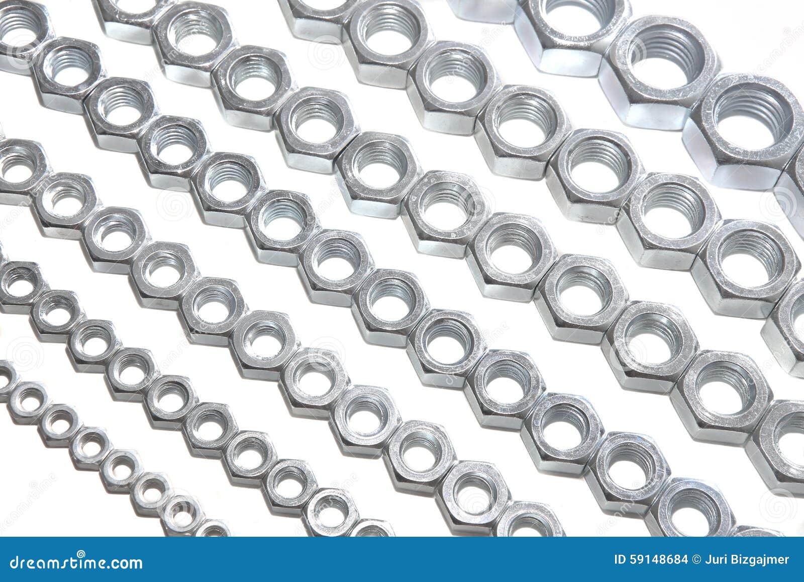 Metal Nuts of Different Sizes Stock Photo - Image of circle, repairing ...