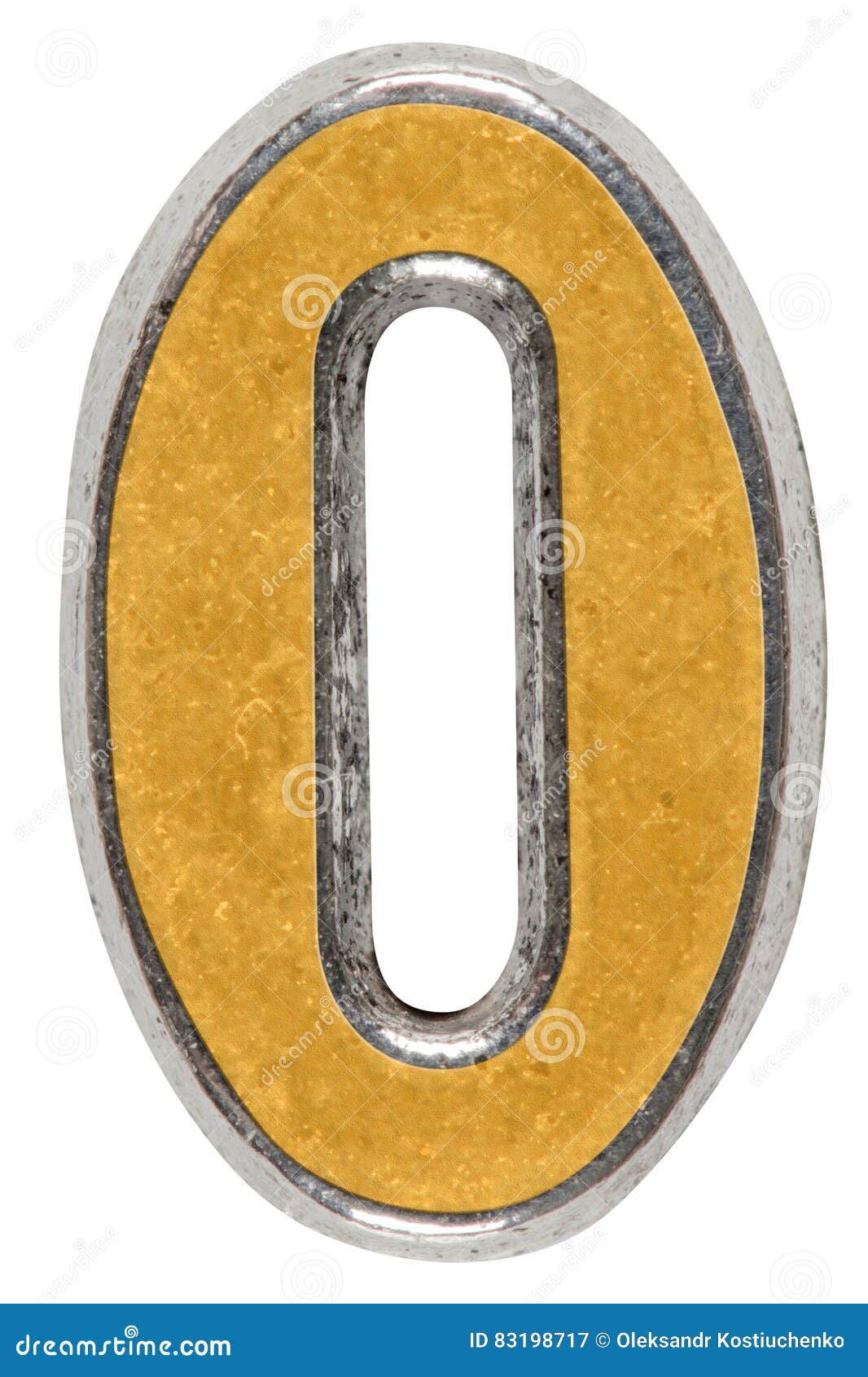 Metal O Numeral 0 Zero, Isolado No Fundo Branco Imagem de Stock ...