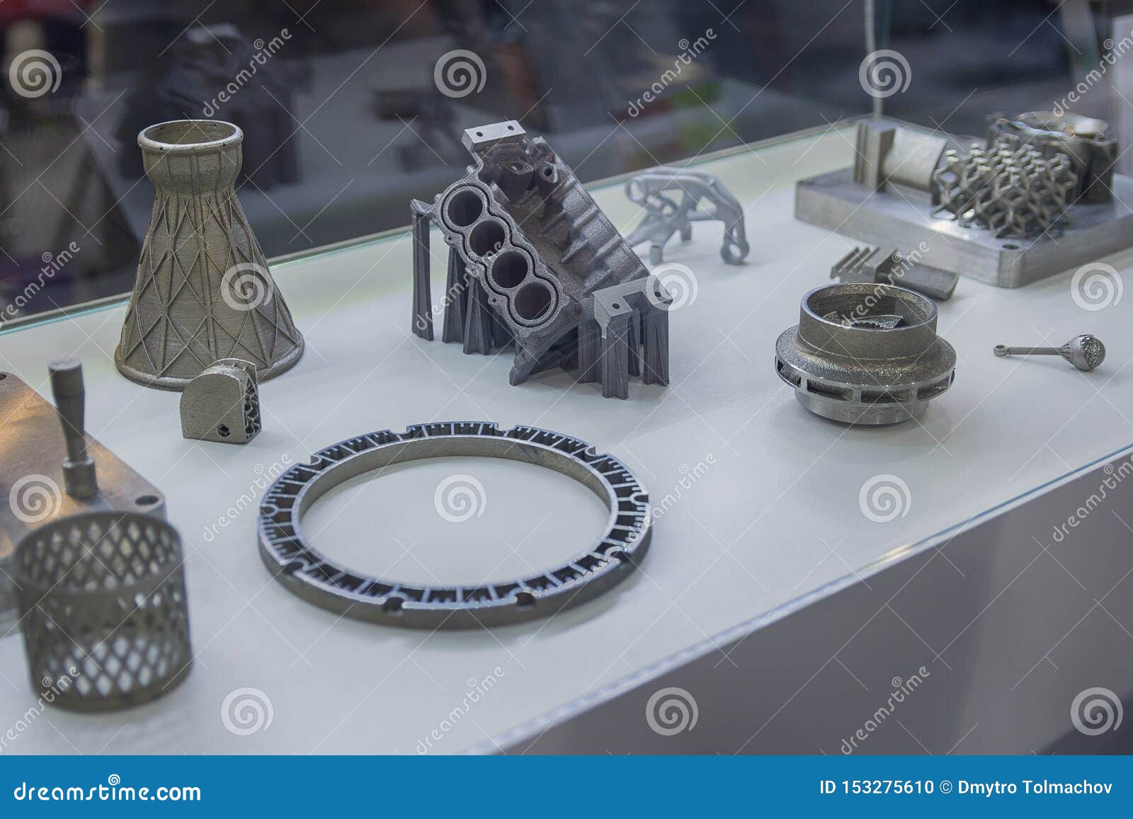 Metal Objects Like Bowls And Can On Flea Market In A Basket. Royalty ...