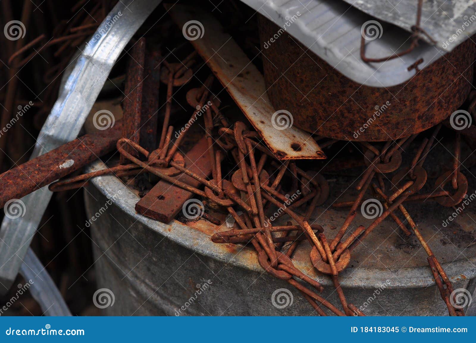 Metal objects. Rusty metal stock image. Image of ozone - 184183045