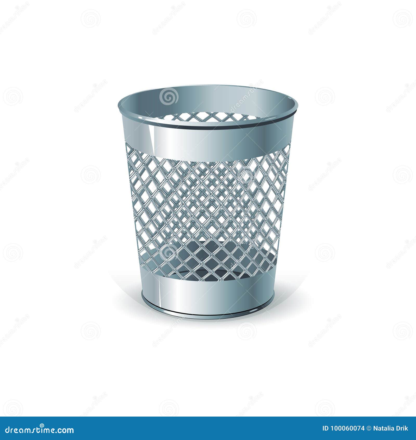 Metal Office Dustbin for Paper Ejection Stock Vector - Illustration of ...