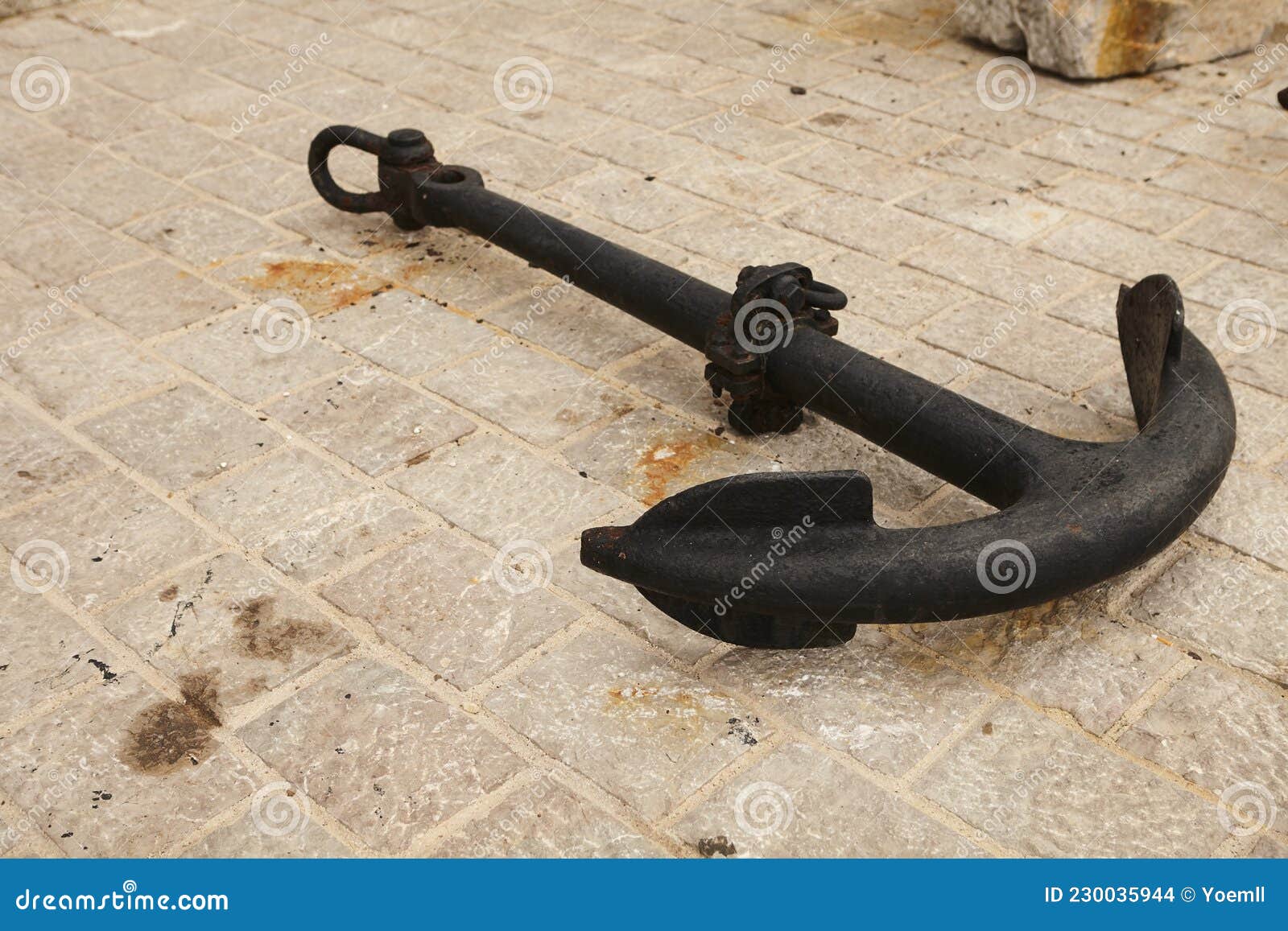 Metal Old Anchor, Rusty Anchor Stock Photo - Image of naval, metal ...
