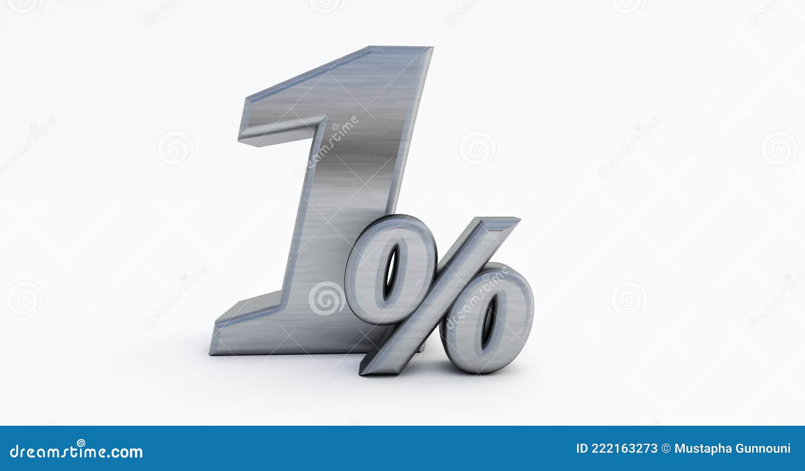 Metal One Percent on White Background Stock Illustration - Illustration ...