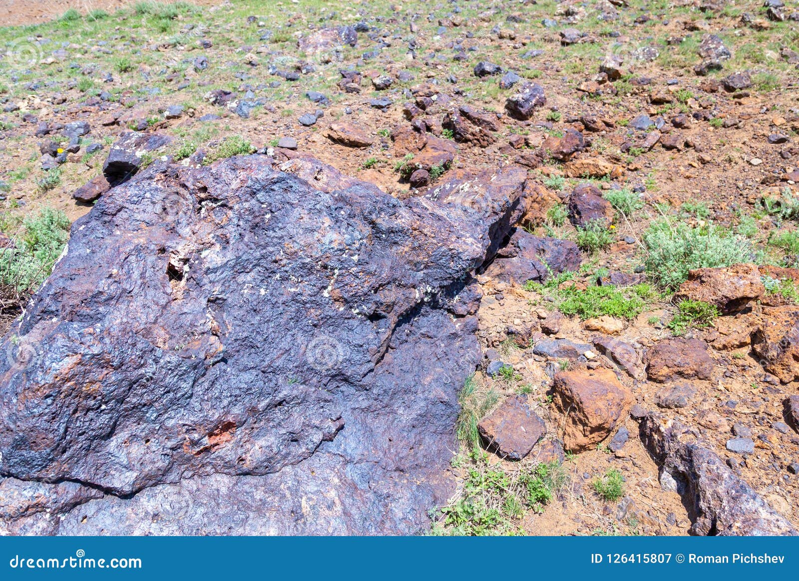 Metal Ore on the Surface of the Earth in the Wild Stock Image - Image ...