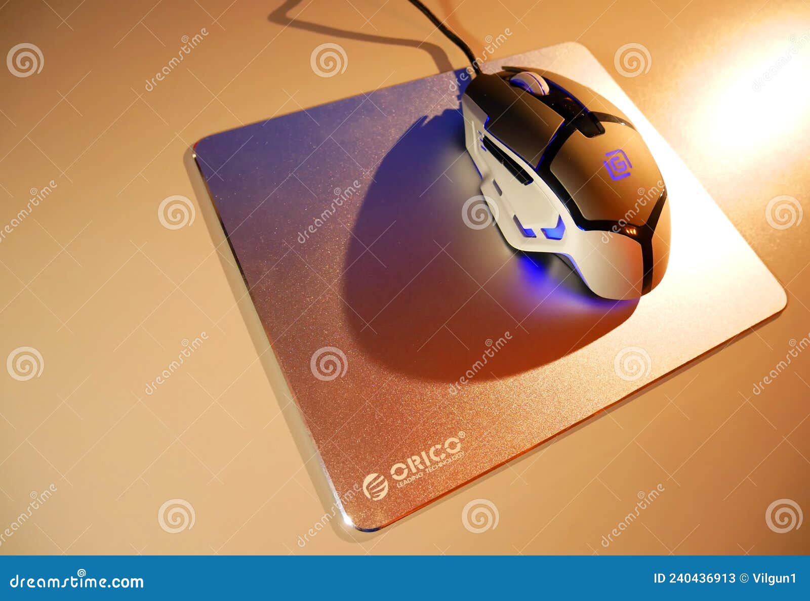 A Metal Pad for a Computer Mouse. Stylish Mouse Pad Made of Metal and ...
