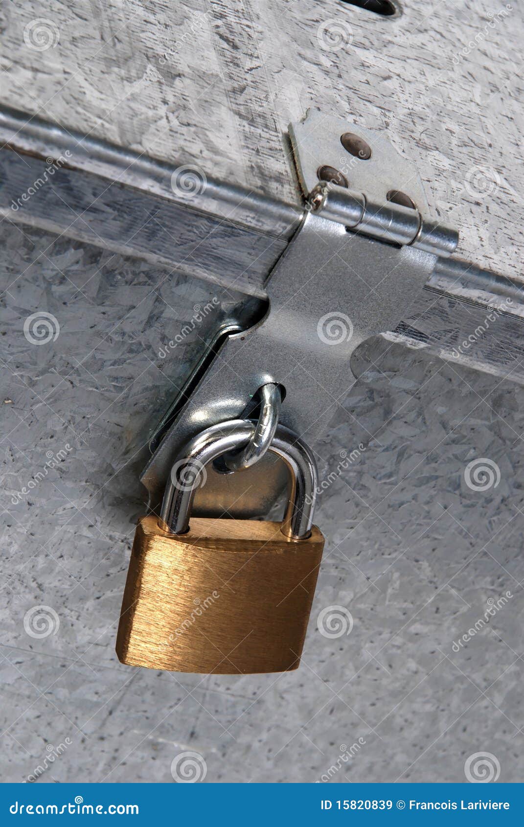 Metal padlock closure stock image. Image of safety, pack - 15820839