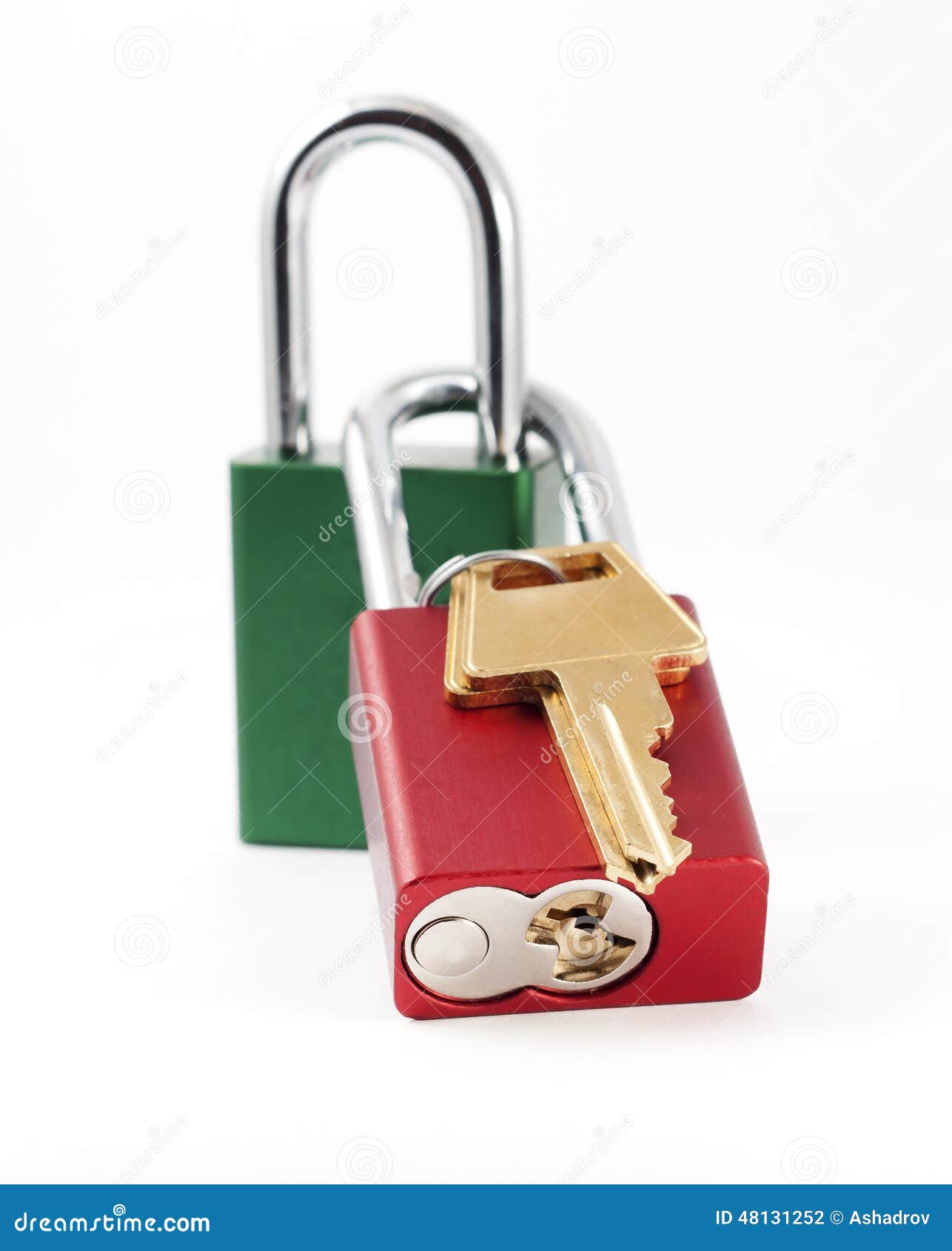 Metal Padlocks on White Background Stock Photo - Image of icon, iron ...