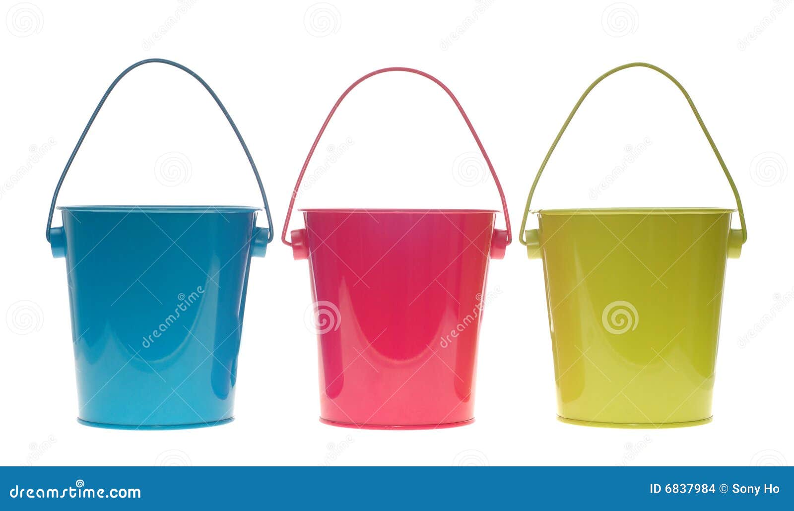 Metal pail stock photo. Image of pink, white, three, colorful - 6837984