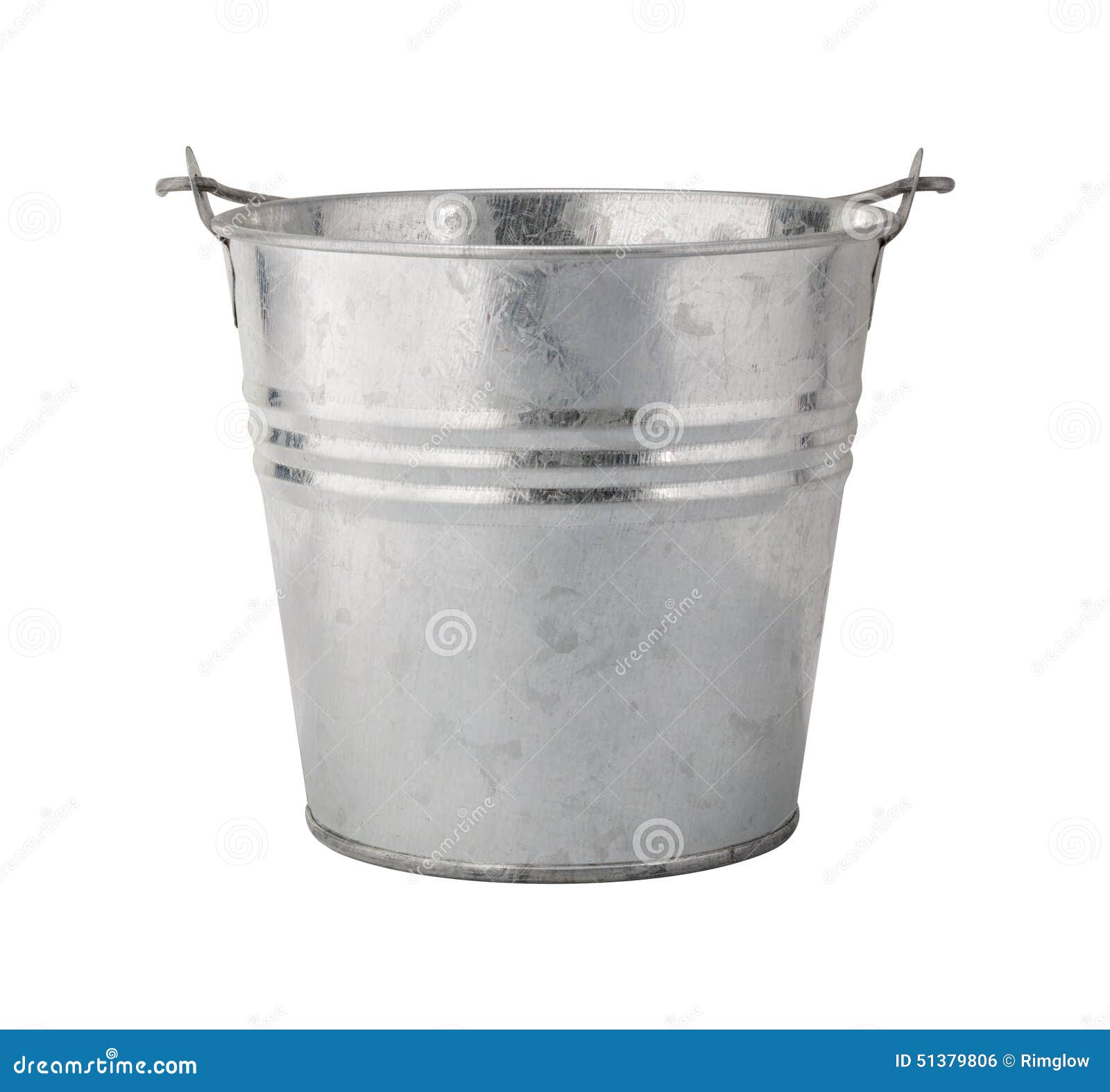Metal Pail with a Clipping Path Stock Photo - Image of stainless, empty ...