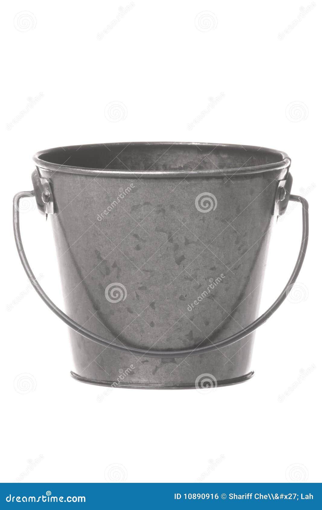 Metal Pail Isolated stock photo. Image of aluminium, metallic - 10890916
