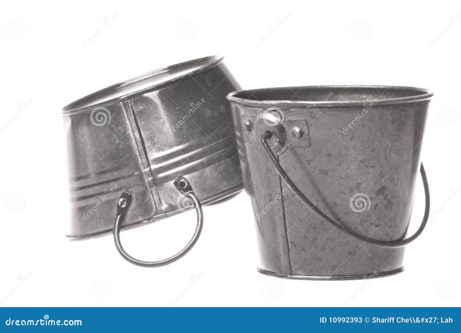 Metal Pails Isolated stock image. Image of container - 10992393