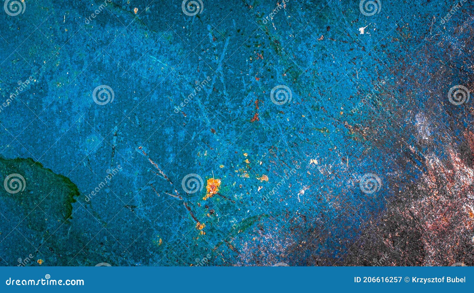 Metal Painted with Blue Paint. Background or Texture Stock Image ...