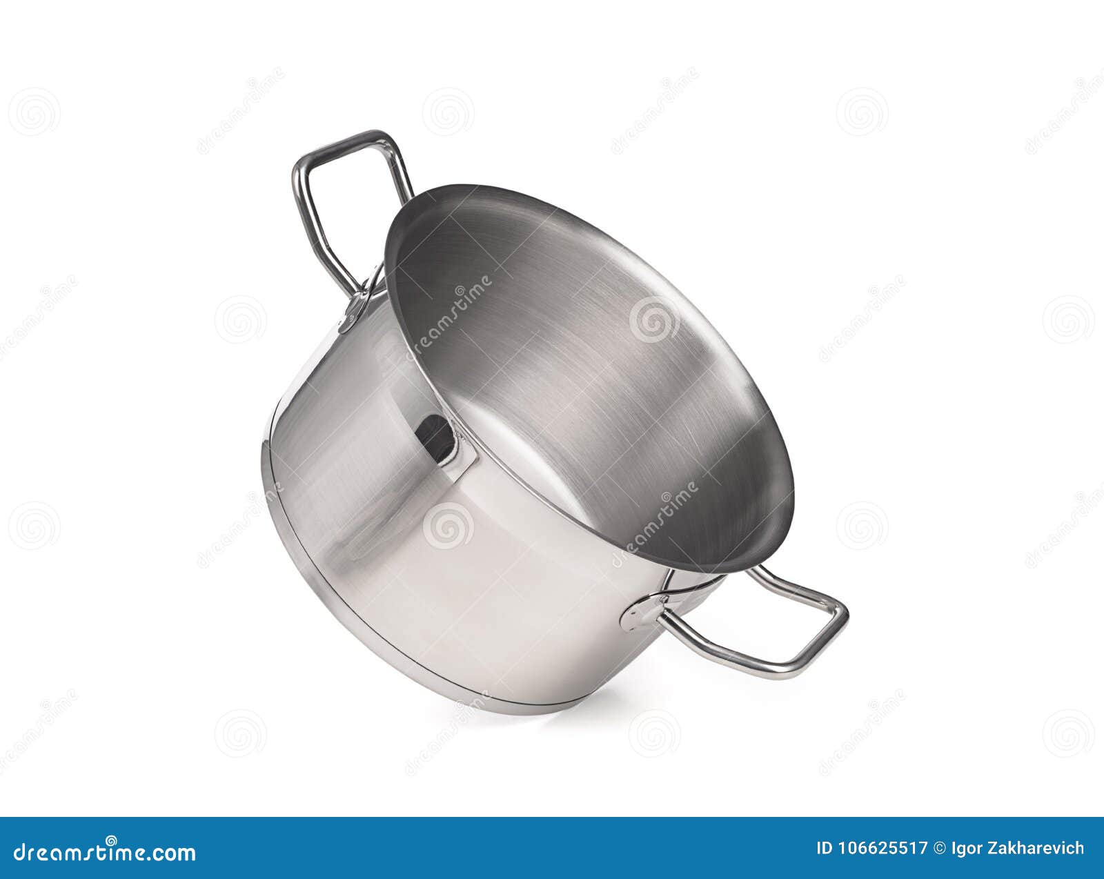Metal Pan Isolated on a White Background Stock Image - Image of ...