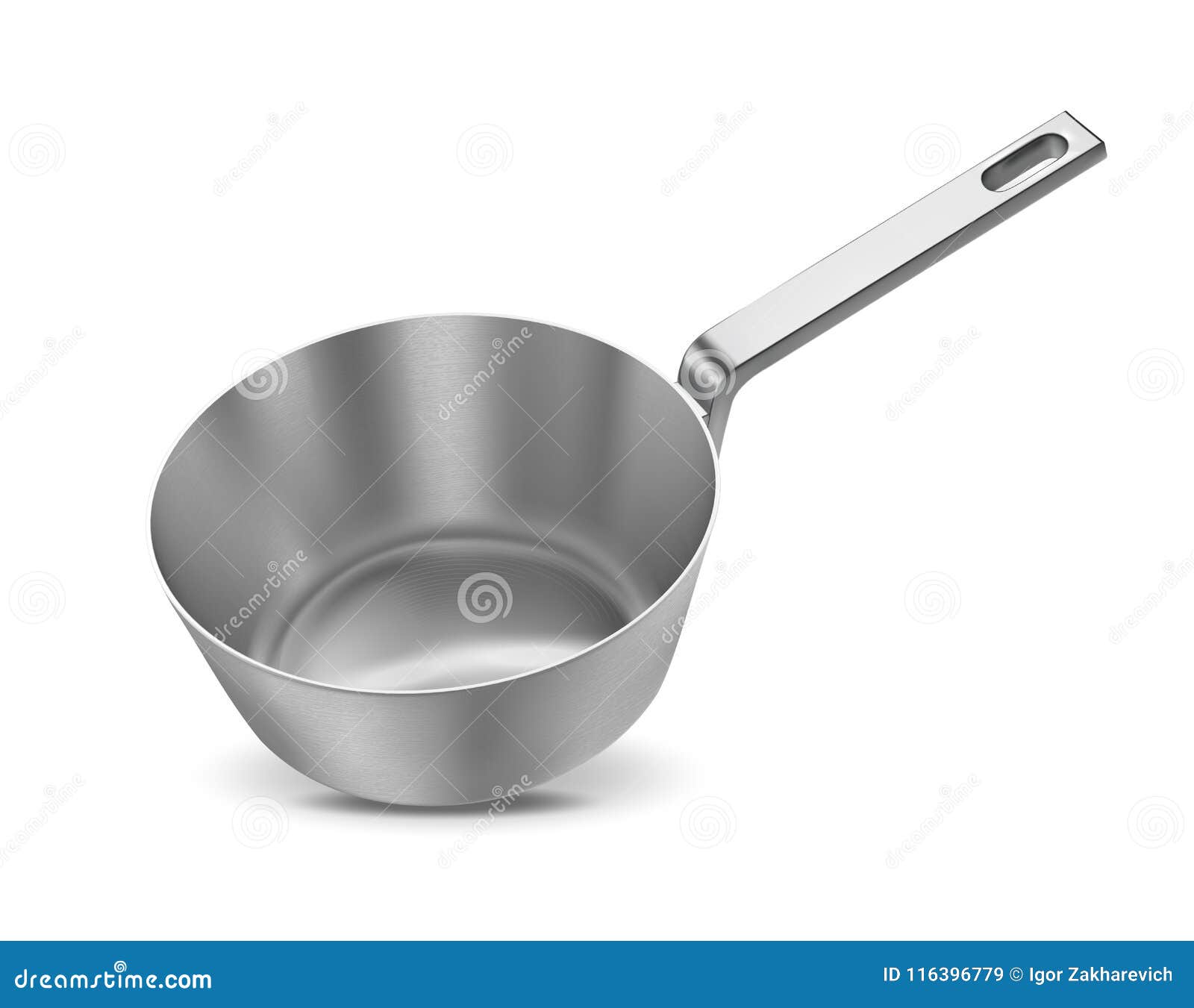 Metal pan realistic. stock illustration. Illustration of preparation ...