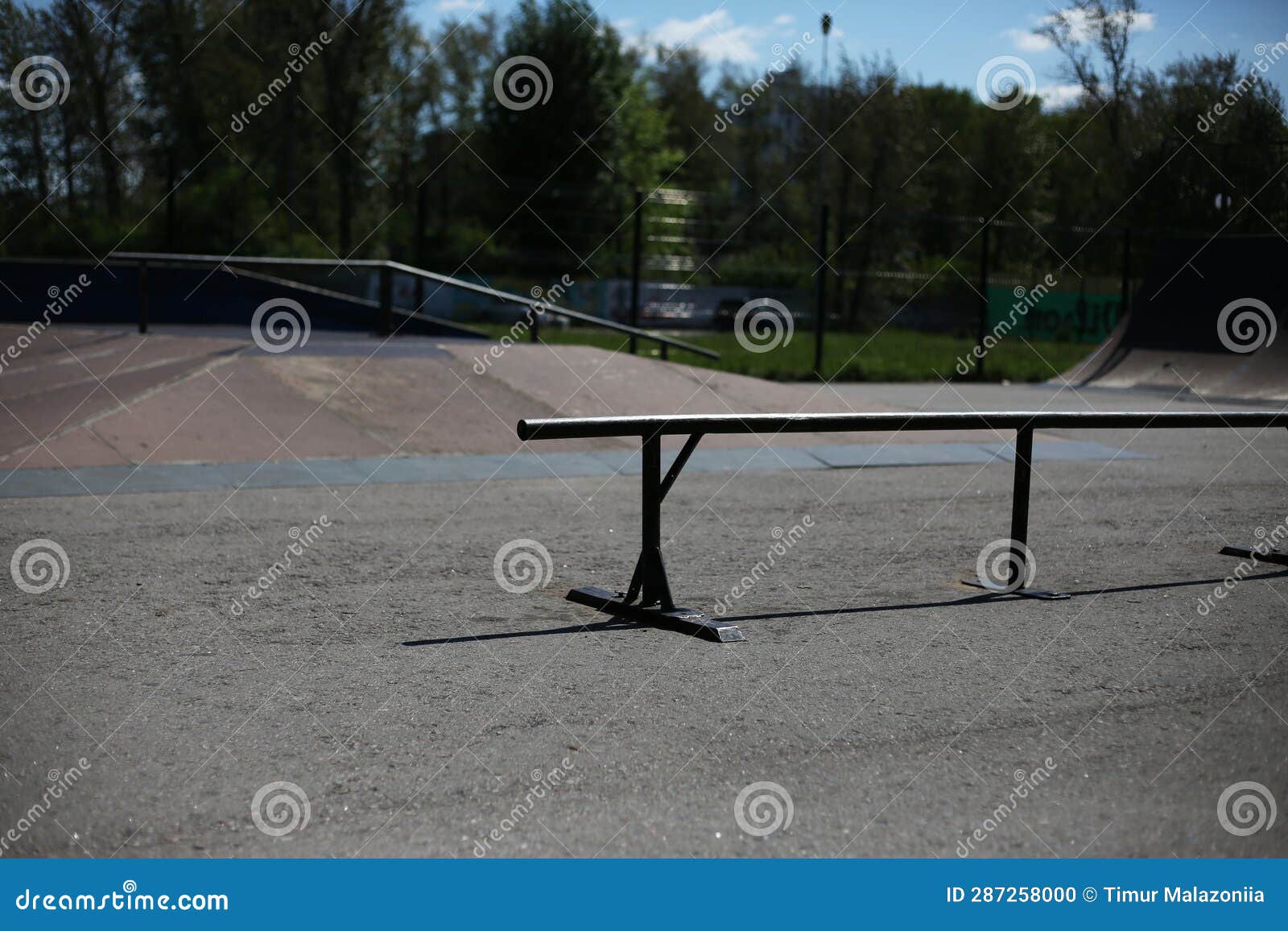 Metal Panel for Sliding on a Skateboard and Rollers Stock Photo - Image ...