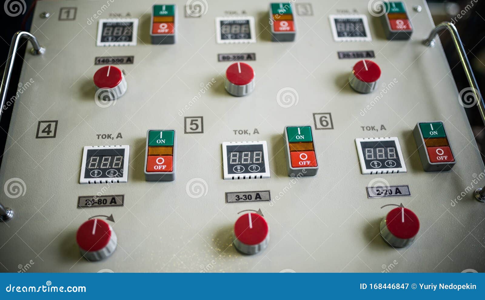 Panel for Setting Current on Conductors Stock Image - Image of energy ...