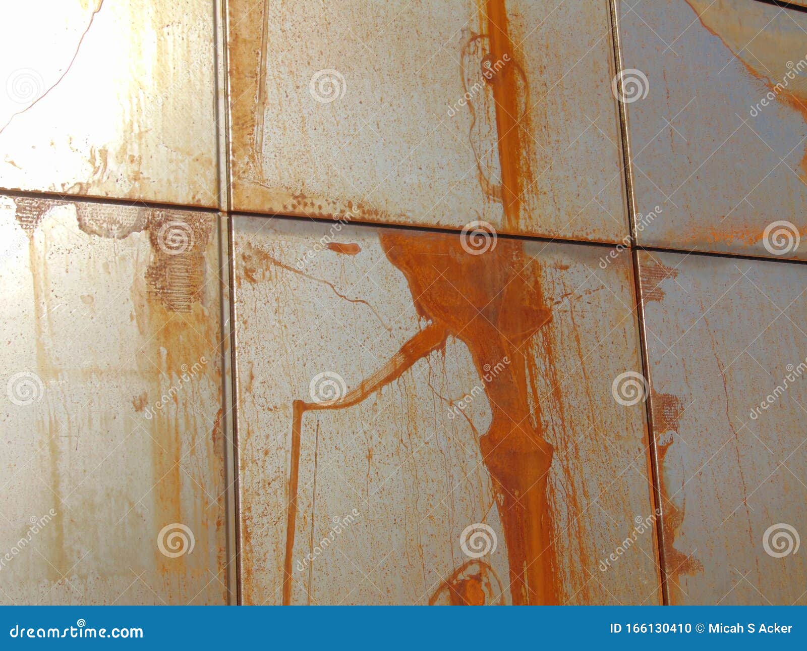 Metal Panels Create Rusty Wall Stock Photo - Image of streaks, wall ...