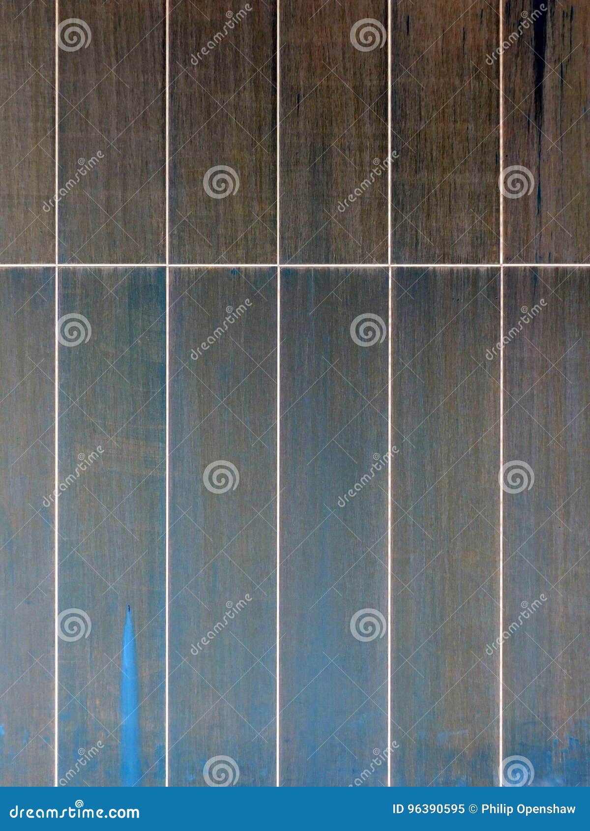 Metal Panels with Streaks of Brown and Blue Rust Stock Image - Image of ...