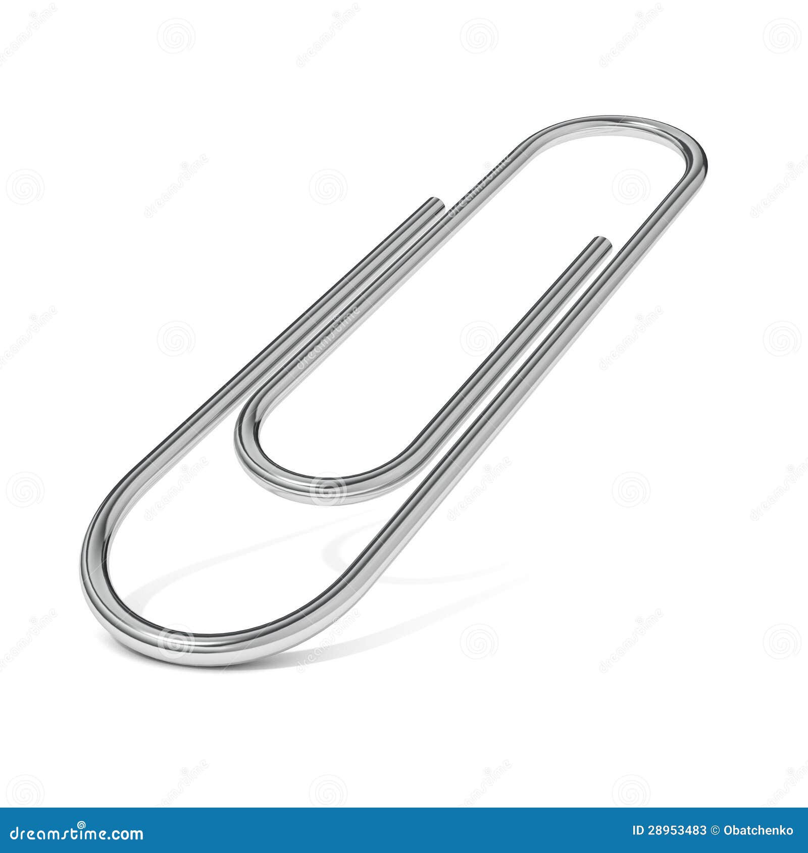 Metal paper clip stock illustration. Illustration of notepaper - 28953483