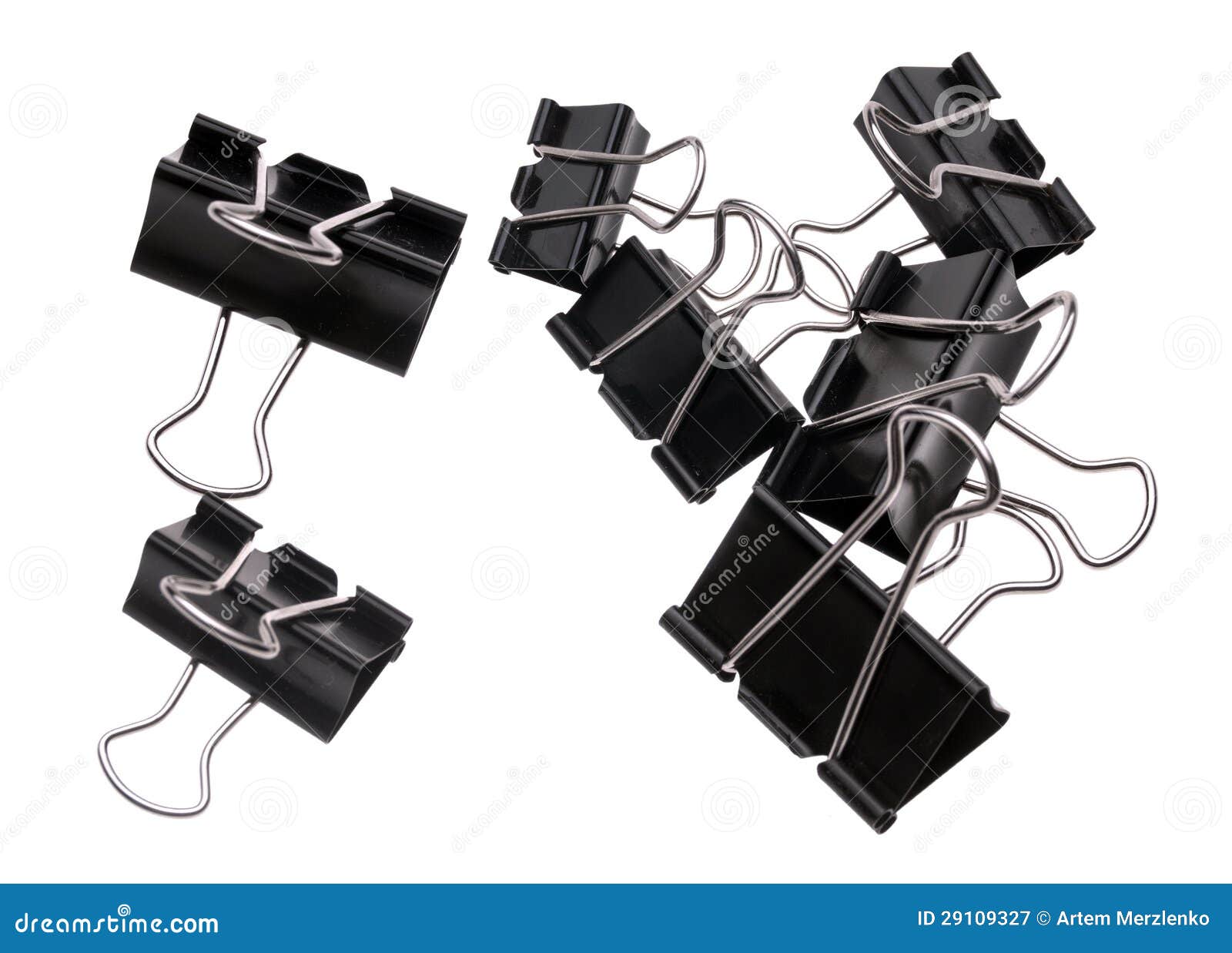 Metal Paper Clip Isolated on White Background Stock Image - Image of ...