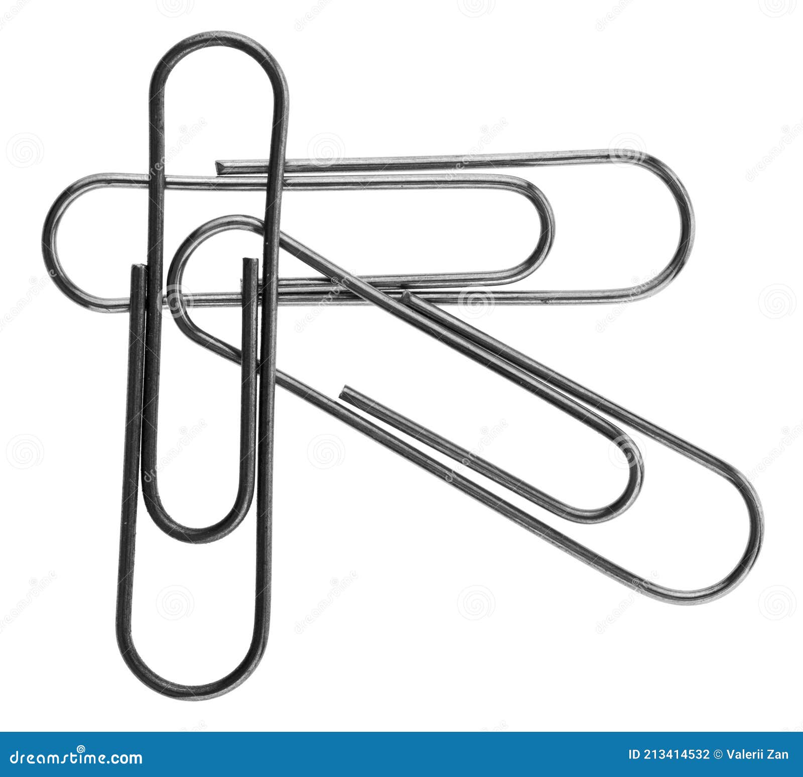 Metal Paper Clips Isolated on White Background Stock Photo - Image of ...
