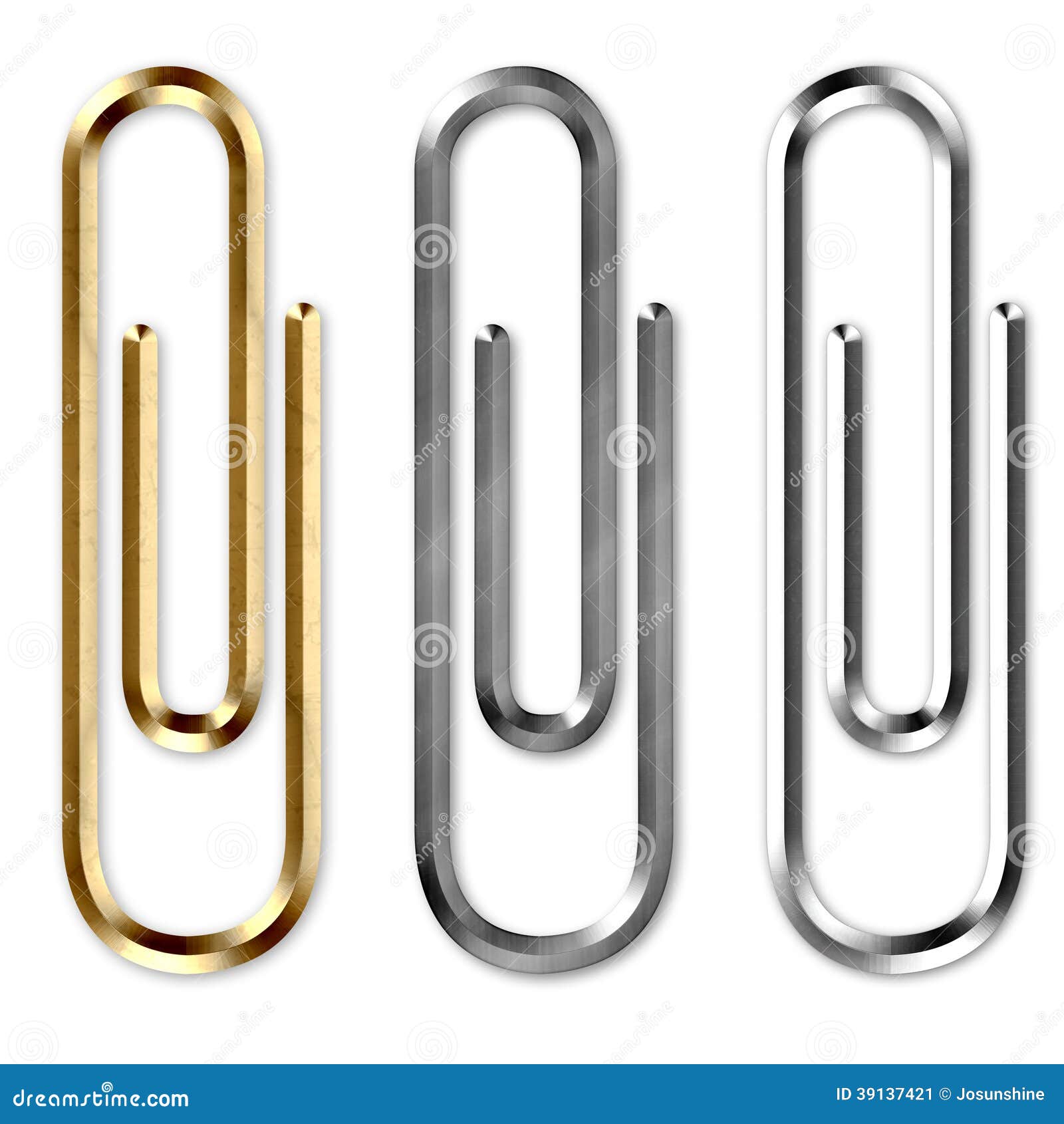 Metal Paper Clips stock illustration. Illustration of clipart - 39137421