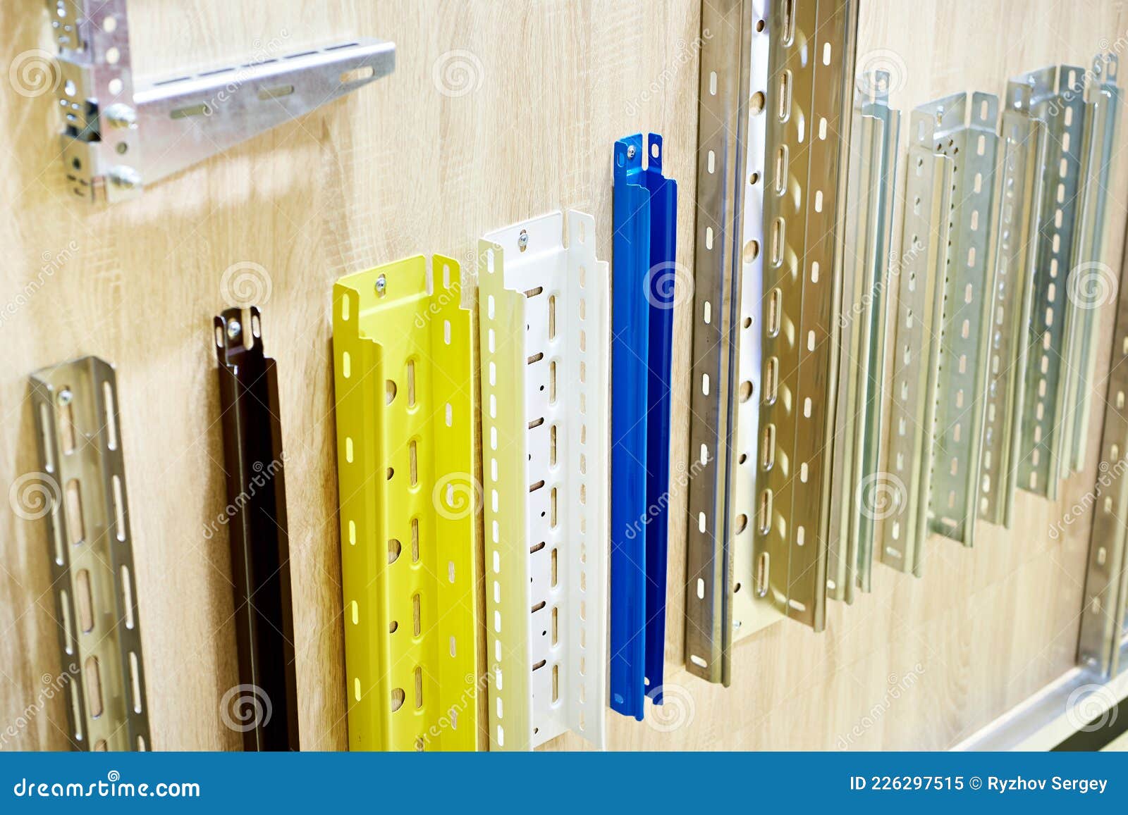 Metal Parts of Cable Support Systems Stock Image - Image of shop, power ...