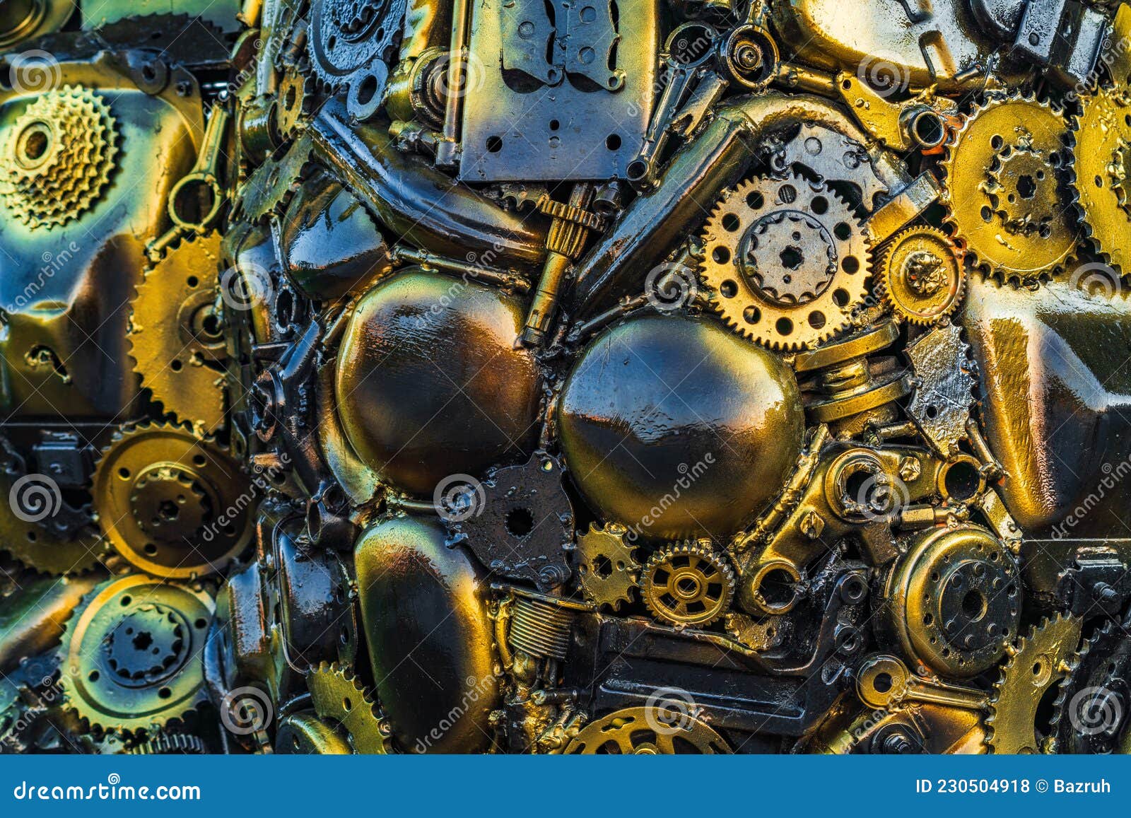 Metal Parts from Car Background Stock Photo - Image of bearing, shiny ...