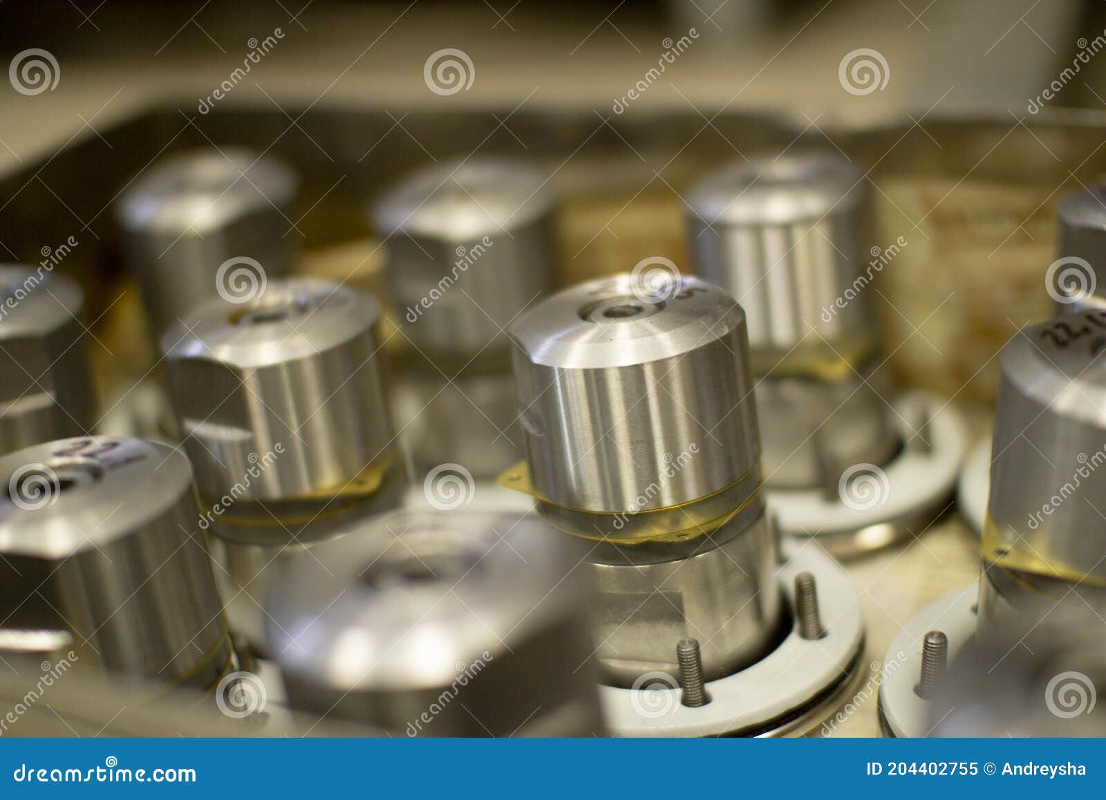 The Metal Parts of Cylindrical Shape Stock Image - Image of hydraulic ...