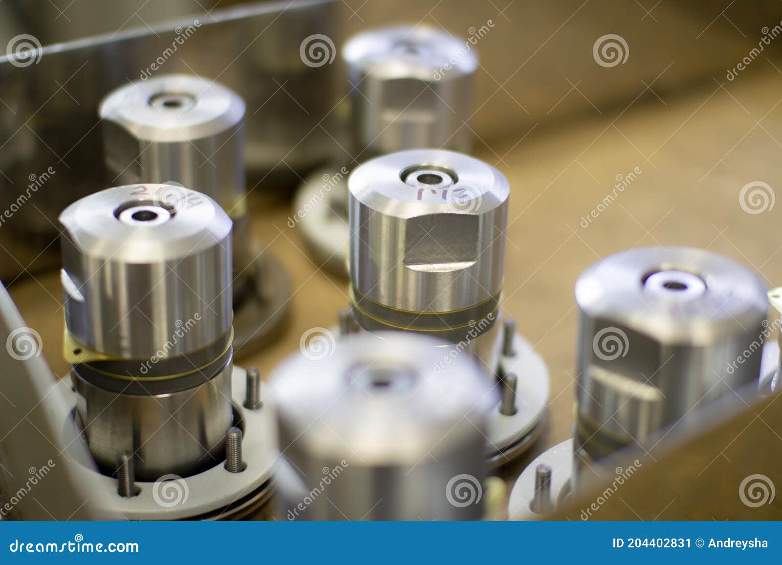 The Metal Parts of Cylindrical Shape Stock Image - Image of production ...