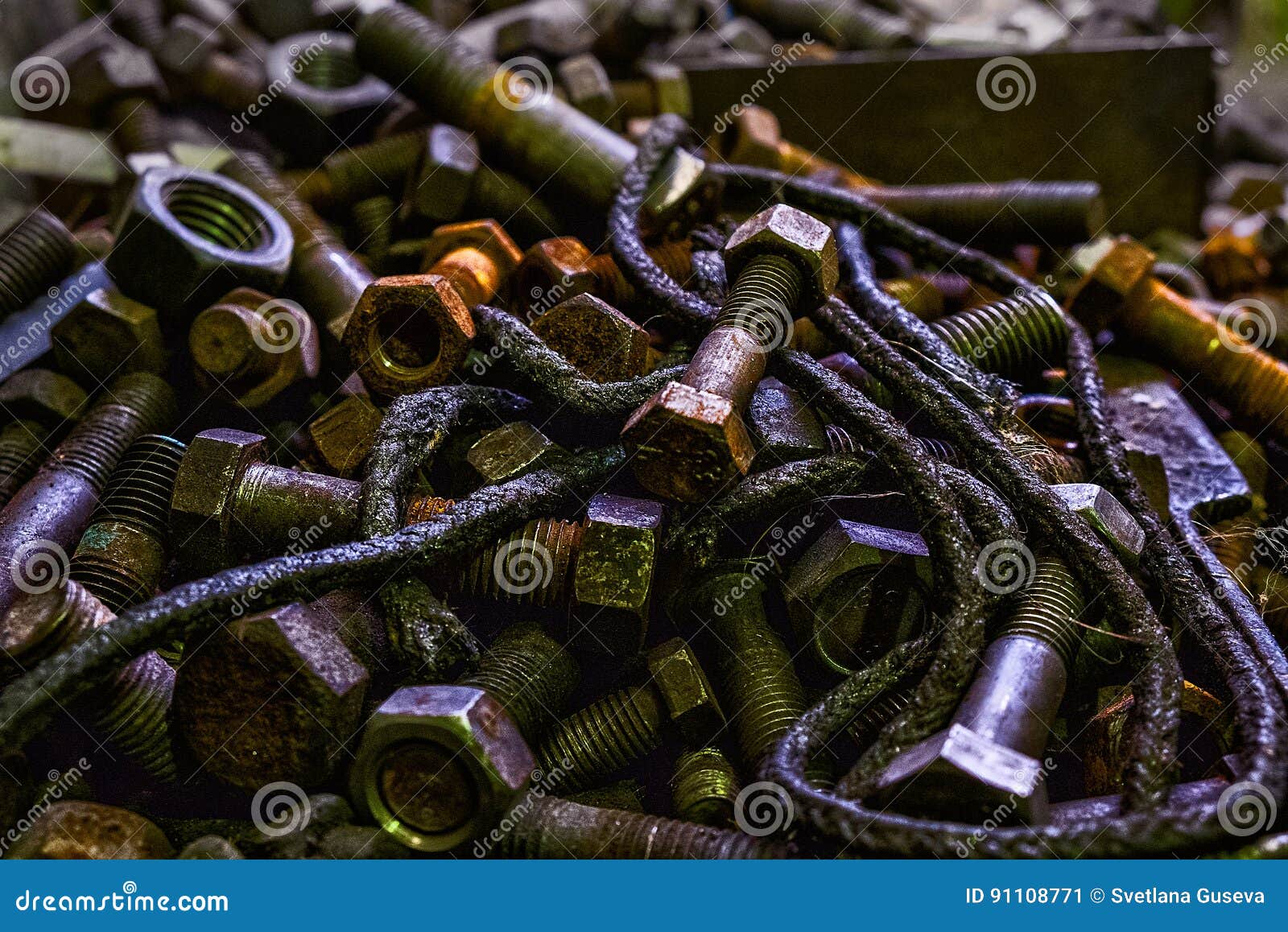 Metal parts and rust. stock image. Image of corrosion - 91108771