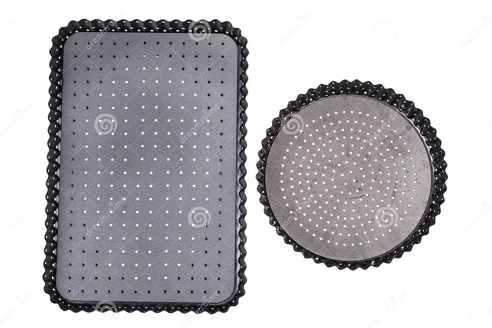 Metal Perforated Forms for Baking Stock Image - Image of pans, empty ...