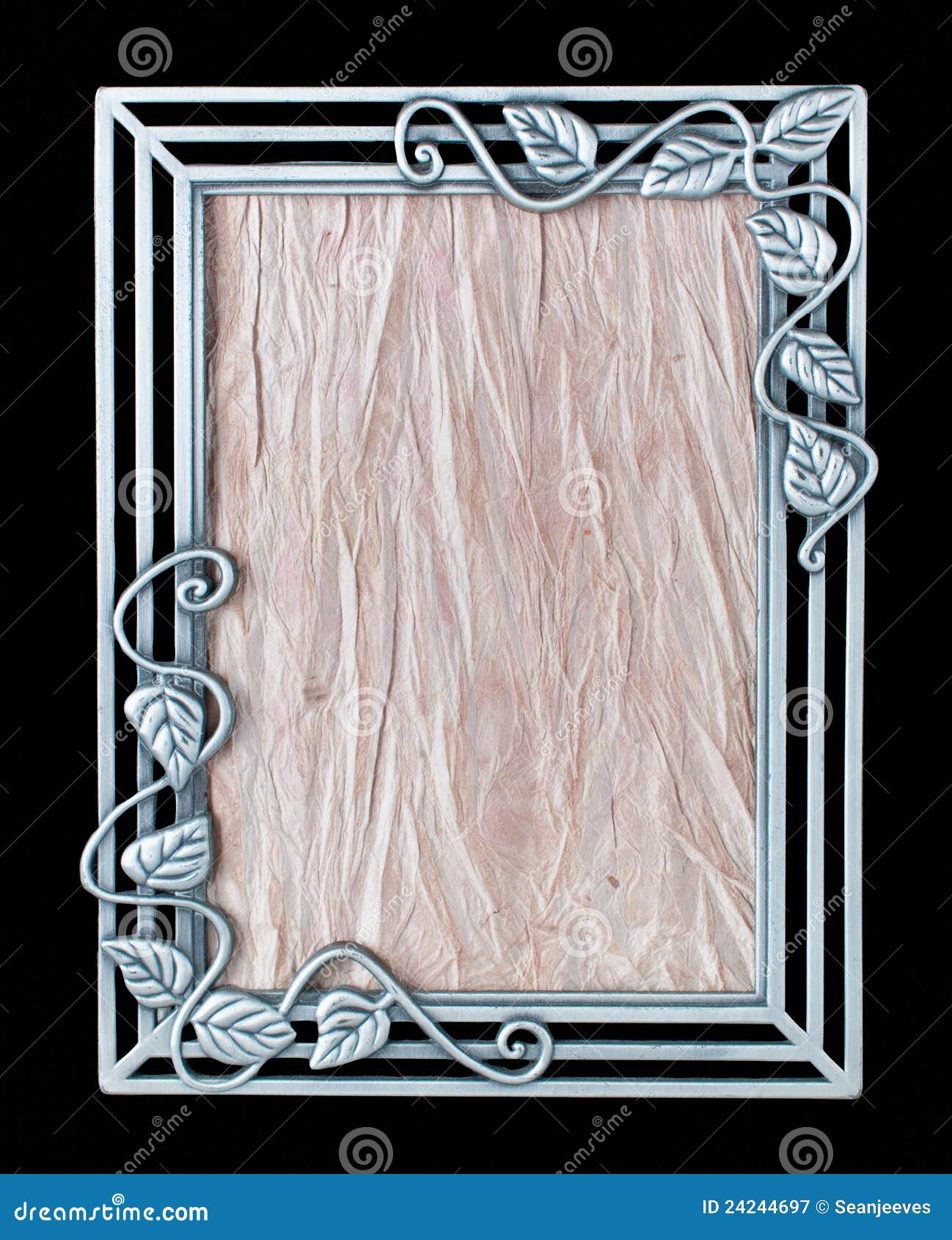 Metal photo frame stock image. Image of frame, ornament - 24244697