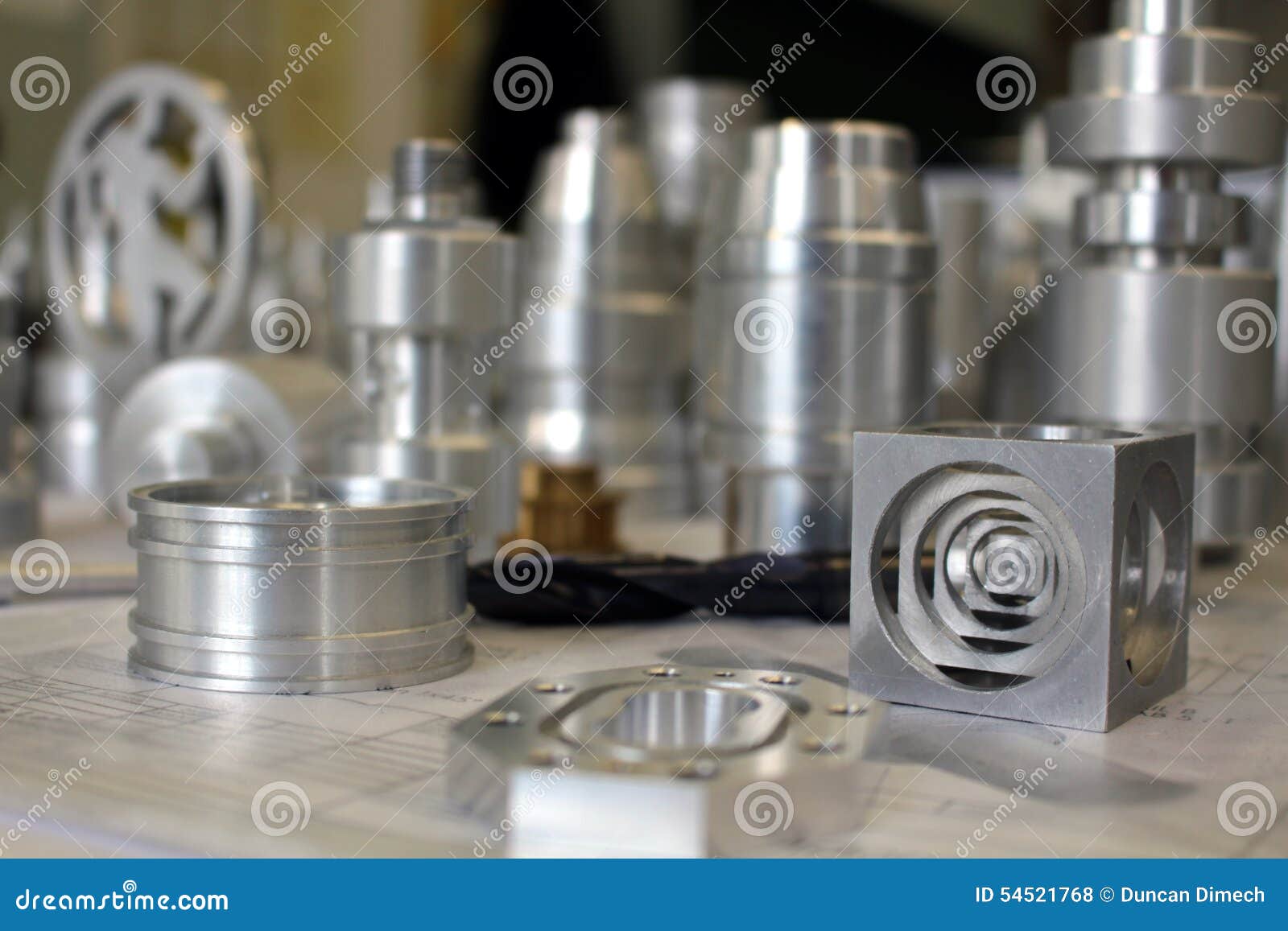 Metal Pieces stock photo. Image of machined, student - 54521768