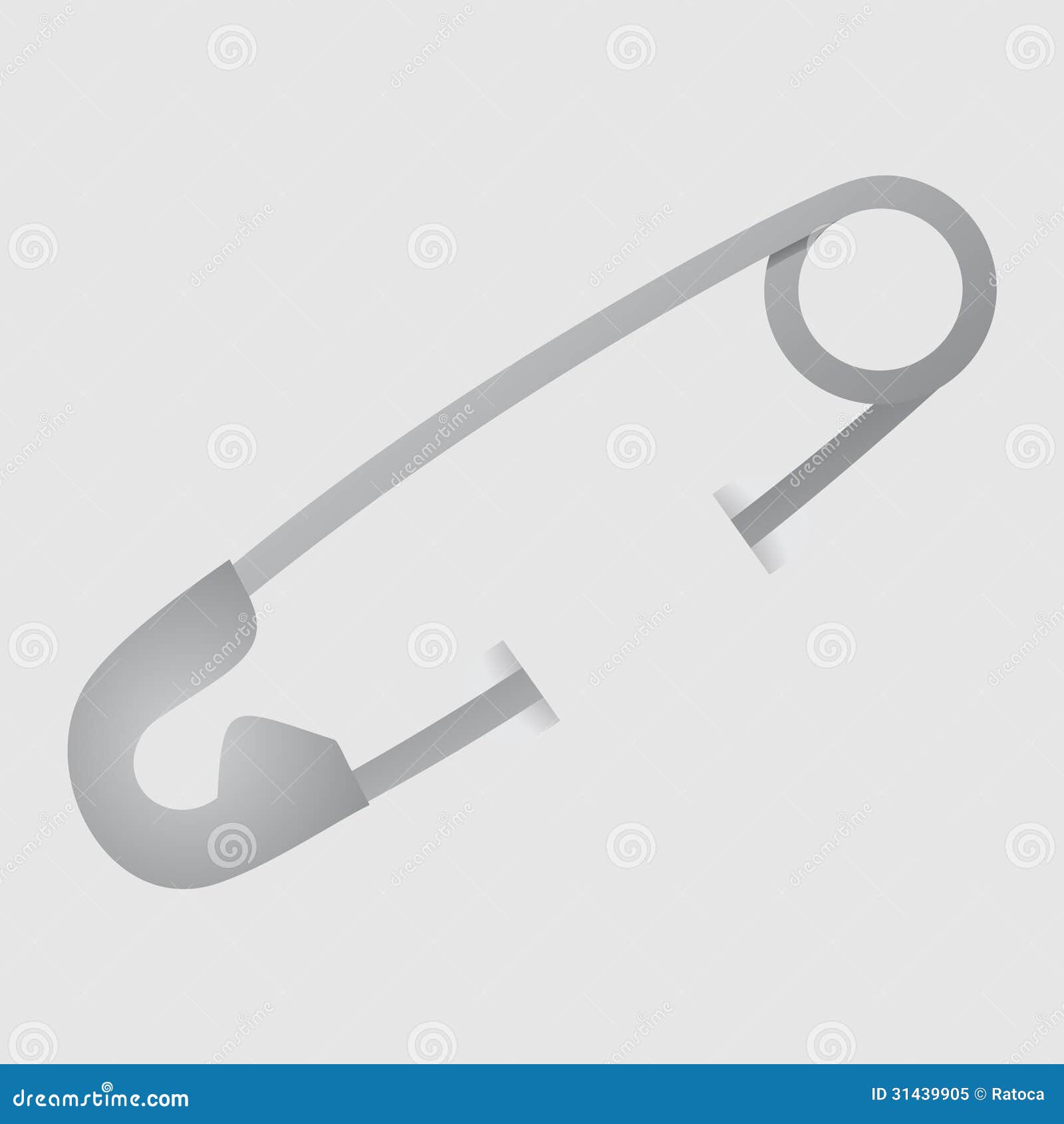 Metal pin stock vector. Illustration of fashion, brooch - 31439905