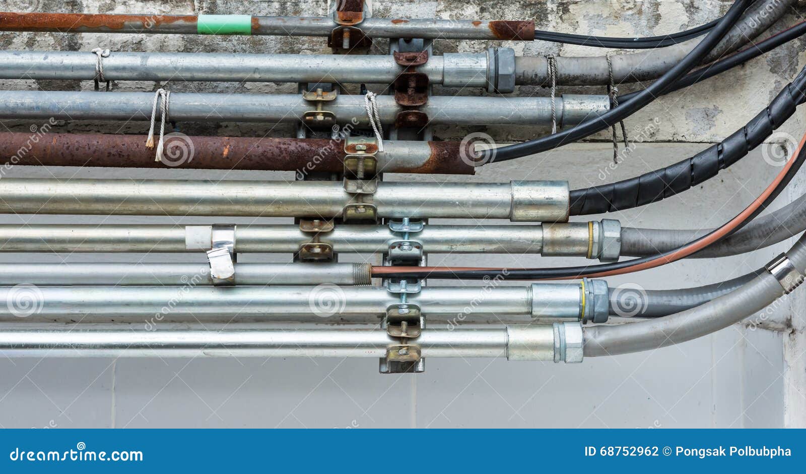 Metal Pipe for Electric Wire Stock Photo - Image of tube, plant: 68752962