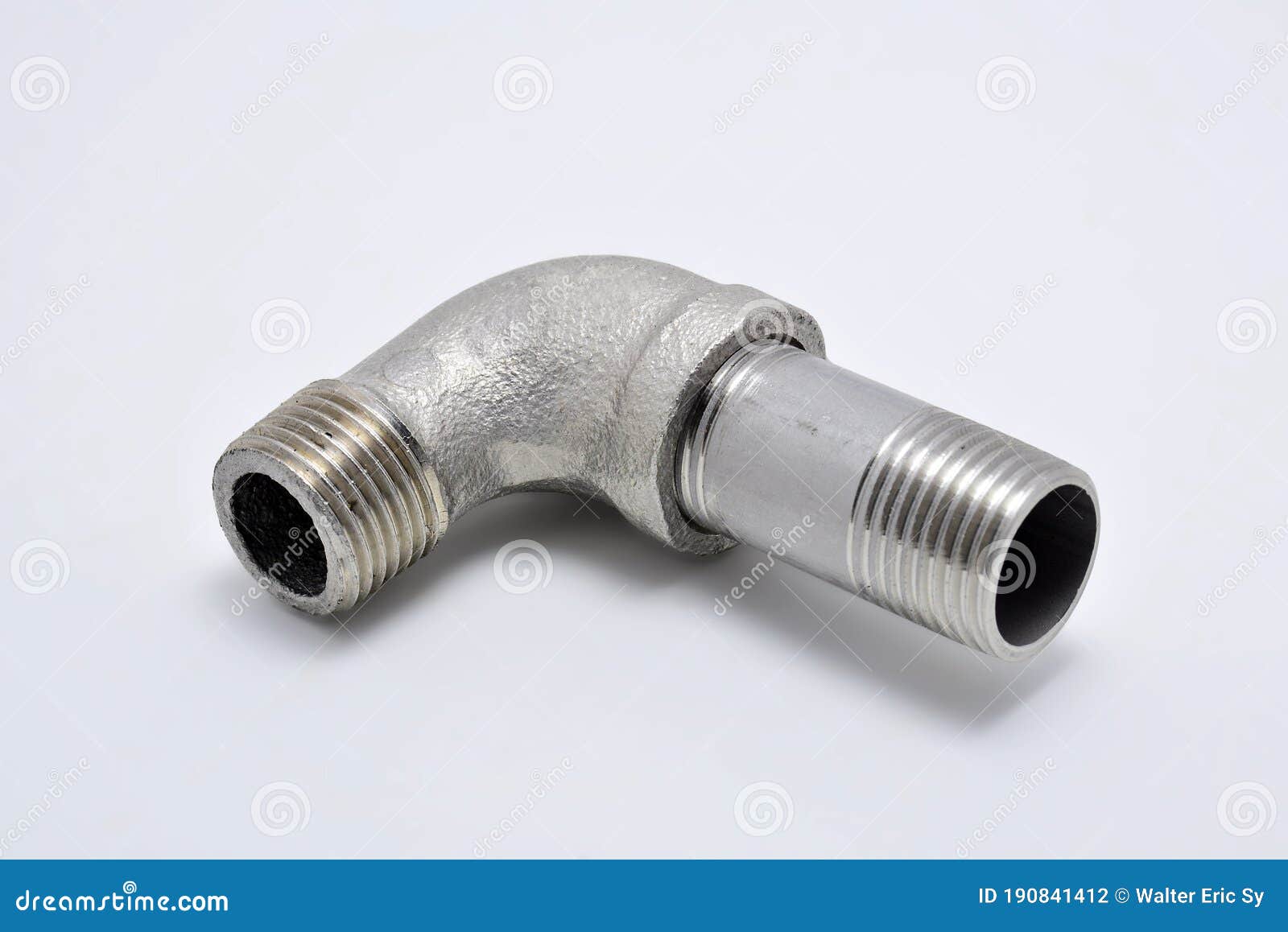 Metal pipe fitting stock photo. Image of water, structure - 190841412