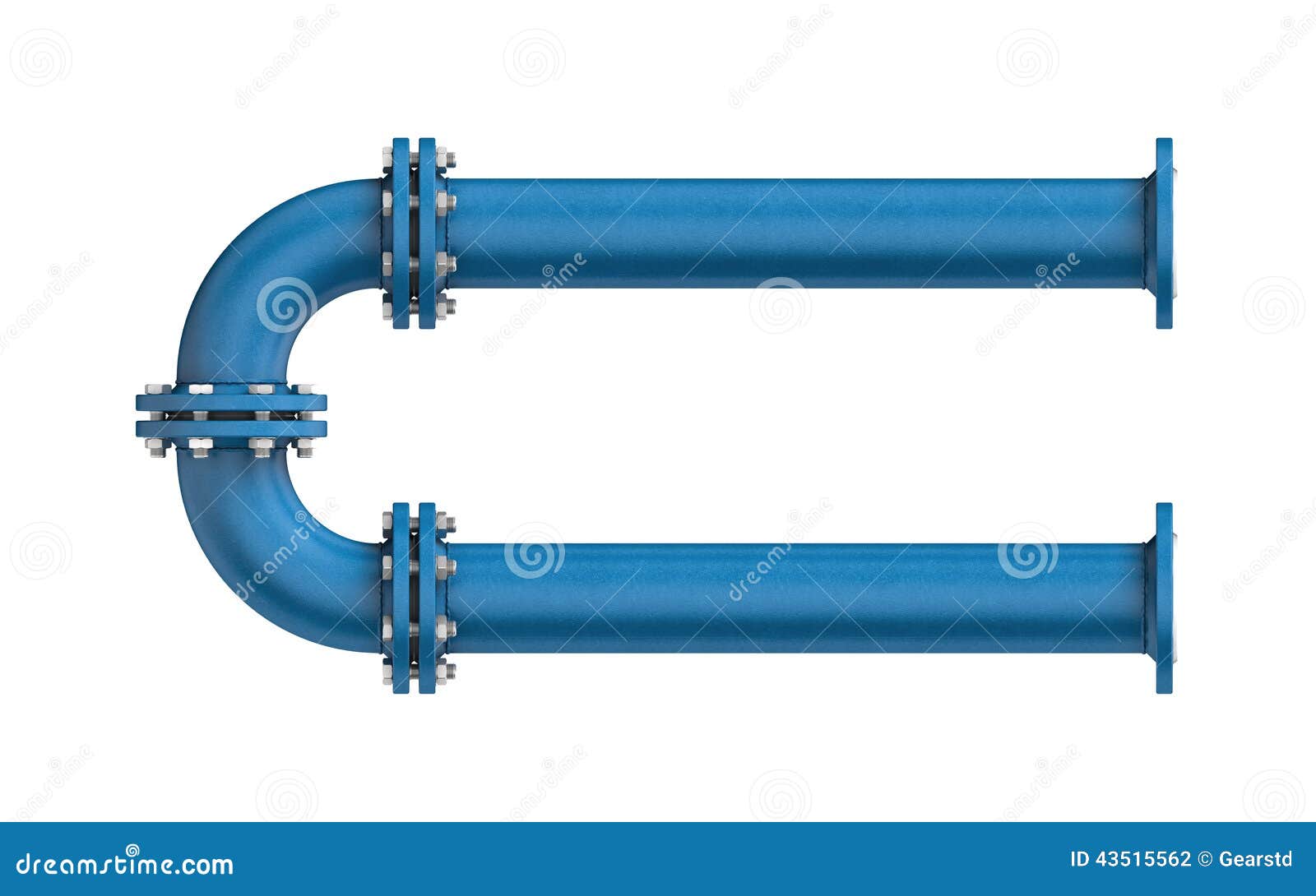 Metal Pipe Isolated on a White Background Stock Photo - Image of ...