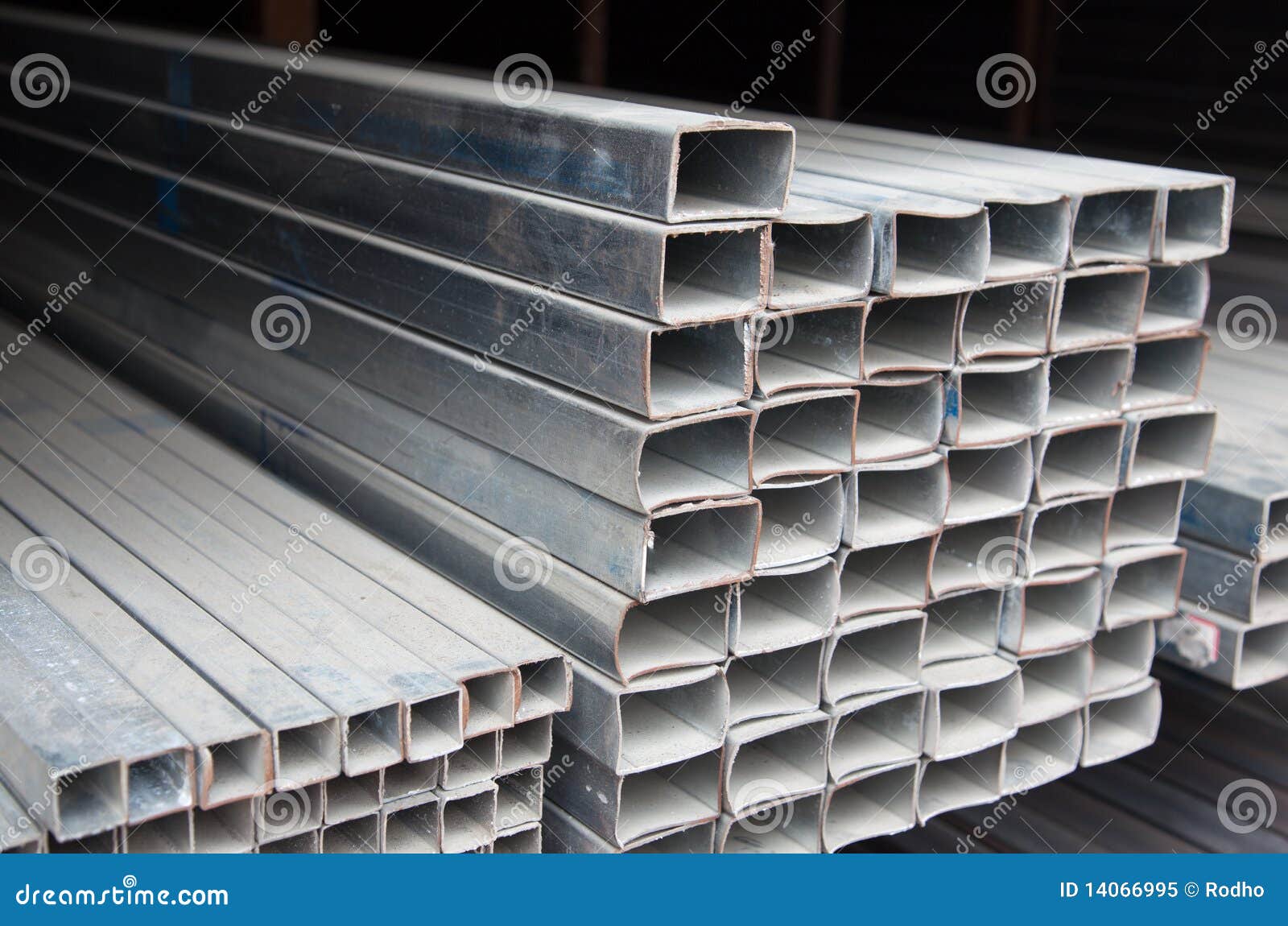 Metal pipe stack stock image. Image of metallic, metal - 14066995