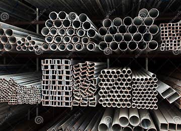 Metal pipe stack stock image. Image of ferrous, iron - 14242909