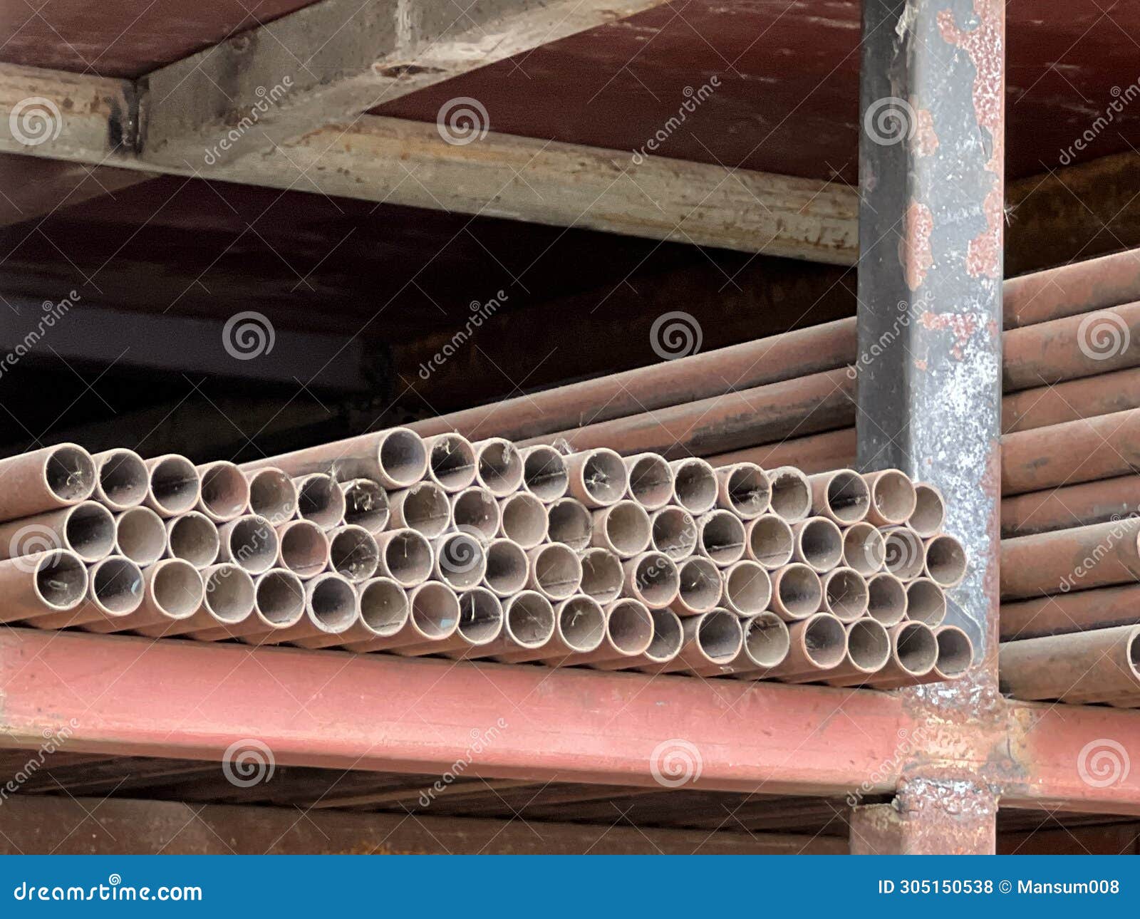 Metal pipe in the store stock photo. Image of technology - 305150538
