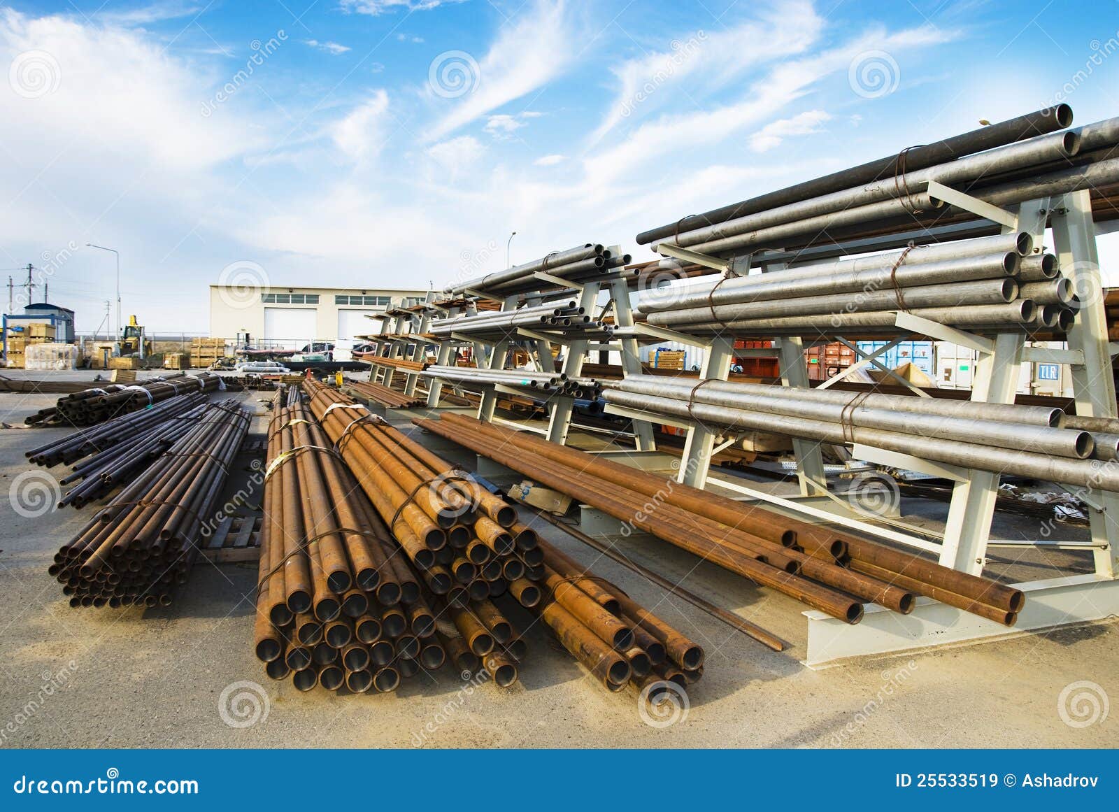 Metal pipe on warehouse stock image. Image of durable - 25533519