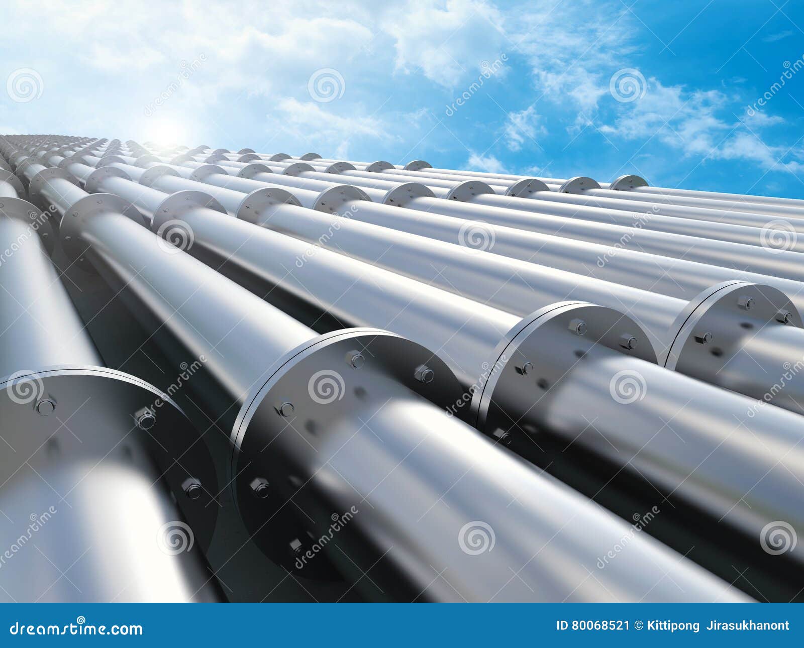 Metal pipeline stock image. Image of hydropower, production - 80068521